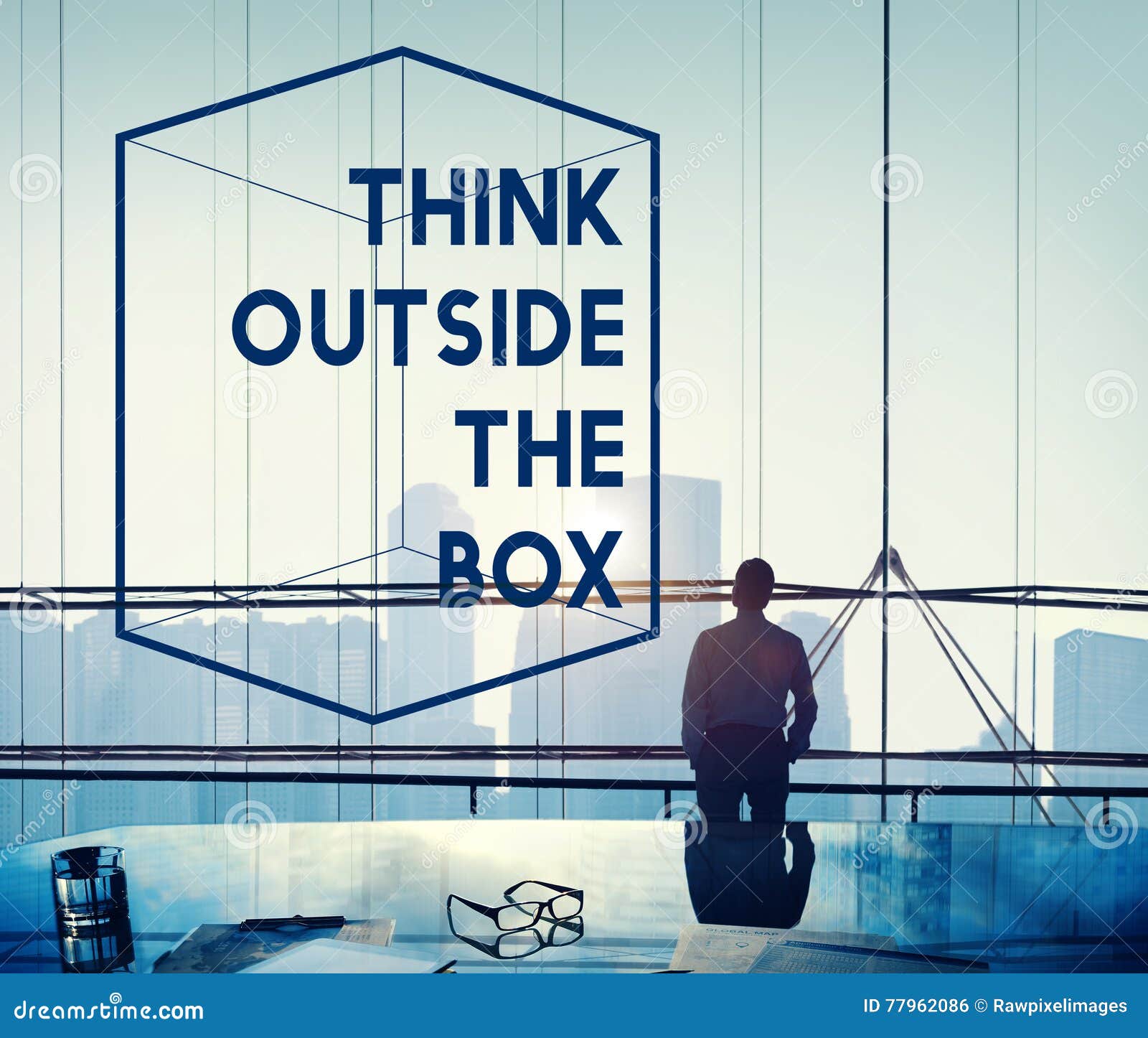 Thinking Out of the Box Concept Stock Photo - Image of differently ...