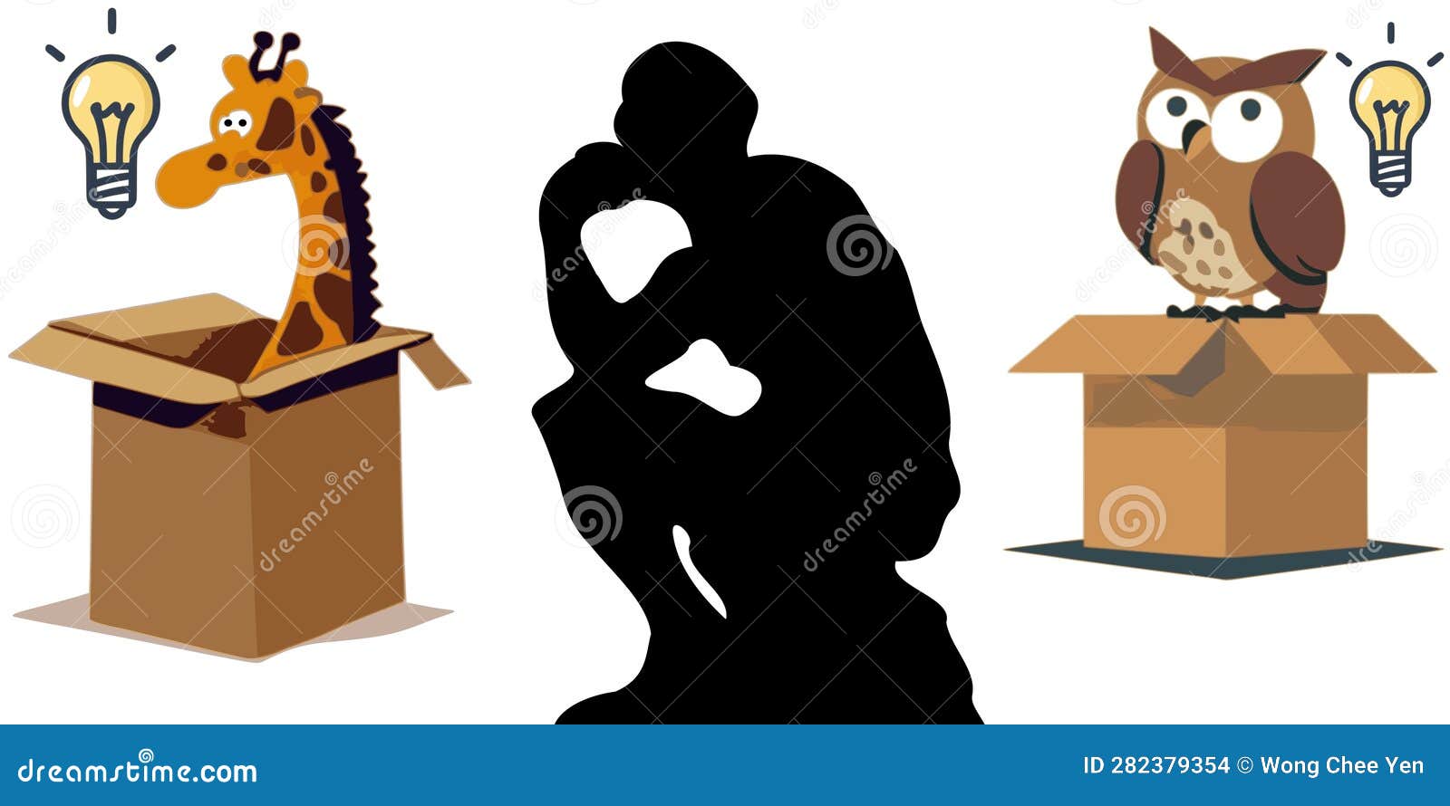 Thinking Out of the Box Vector Illustration Stock Illustration ...