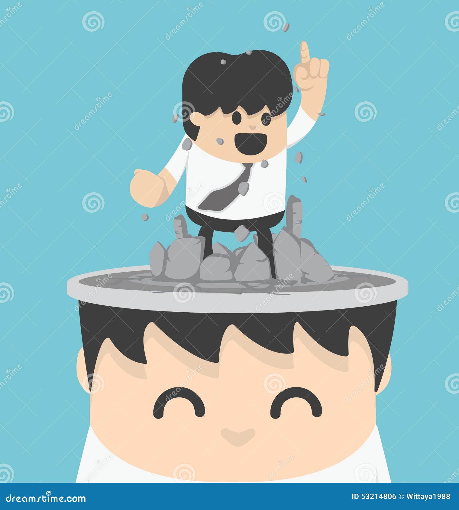 Thinking out stock vector. Illustration of education - 53214806