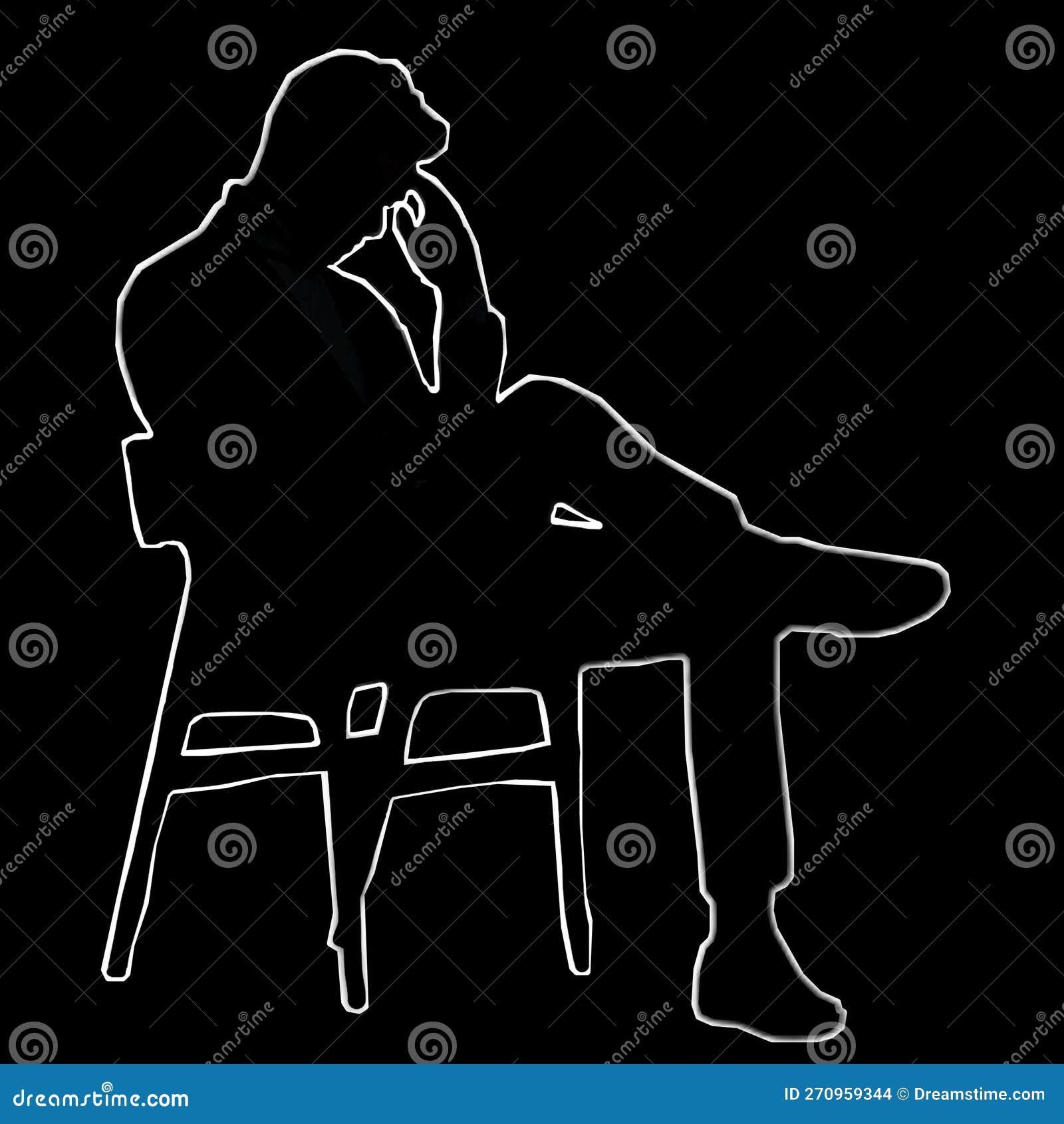 Thinking Out Loud in the Corner Stock Illustration - Illustration of ...