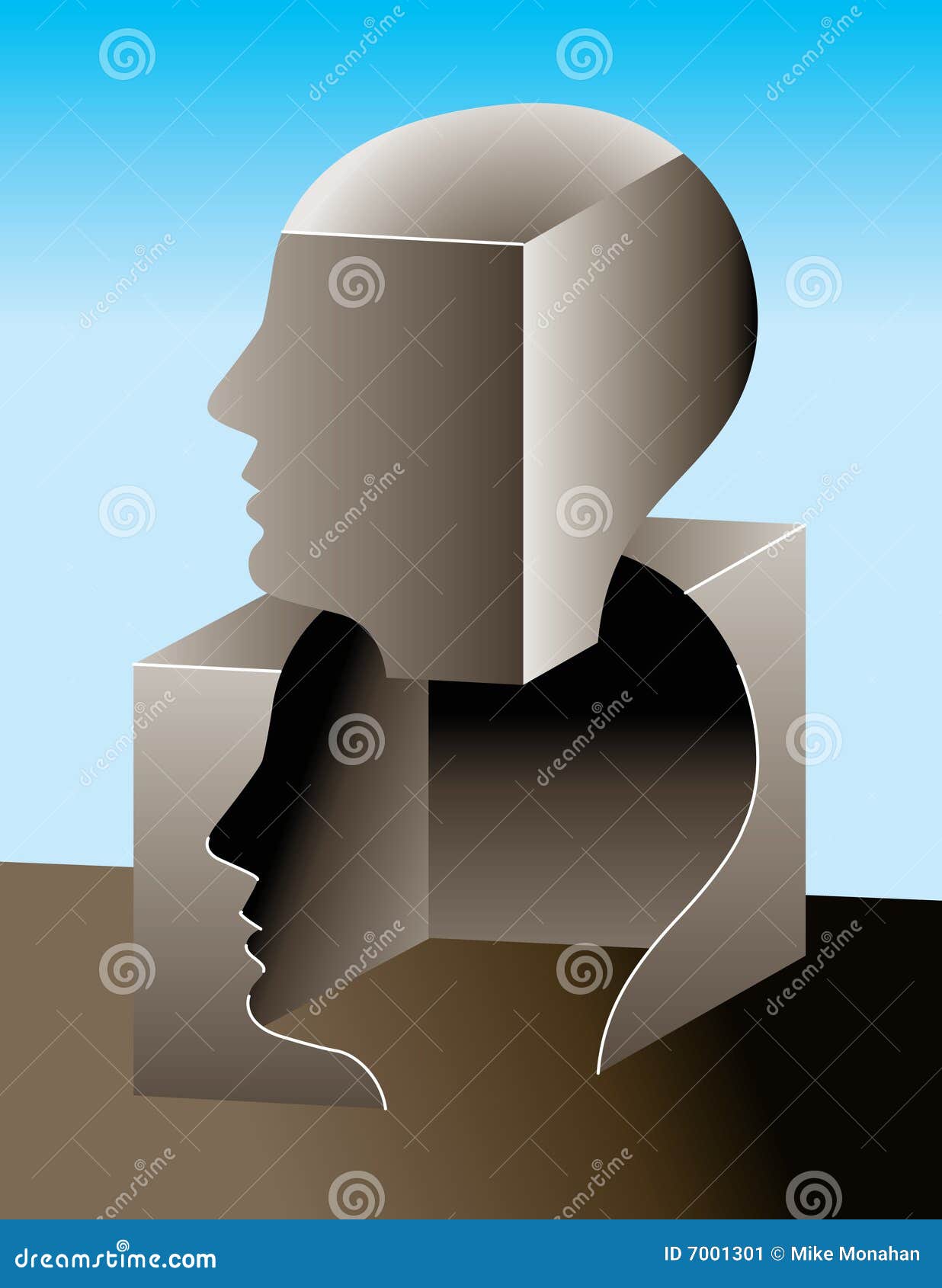 Thinking outside the box stock vector. Illustration of colourful - 7001301