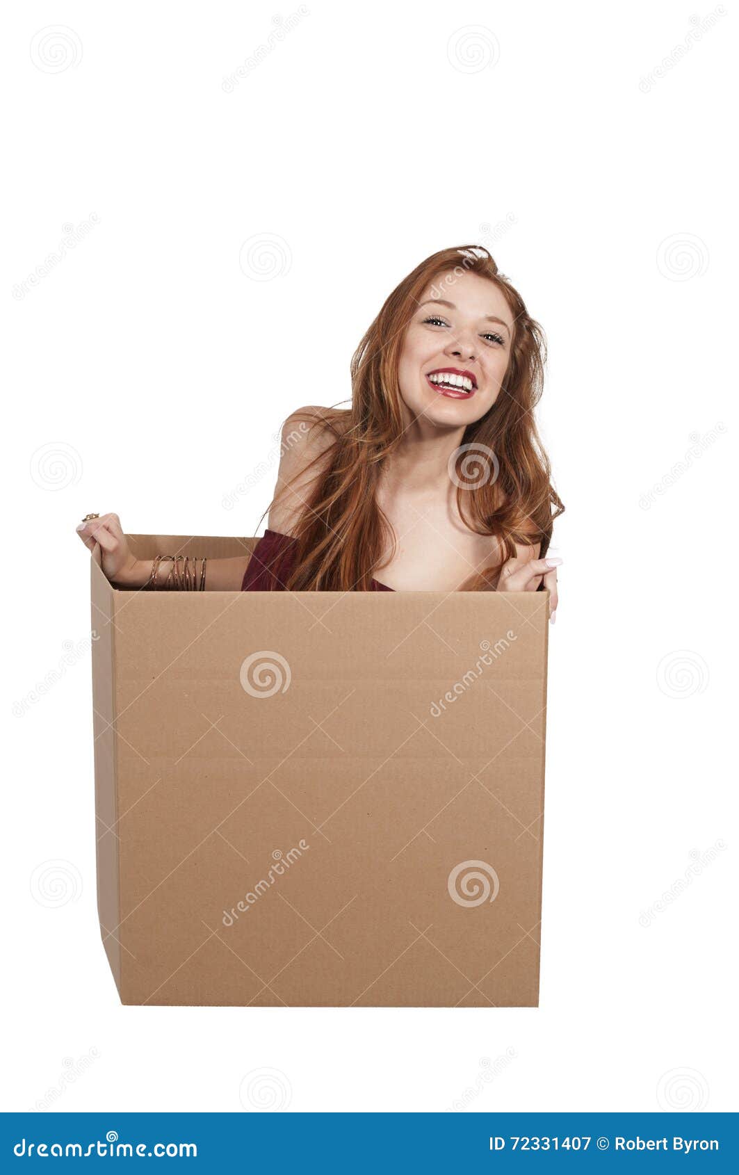 Thinking Outside of the Box Stock Image - Image of moving, delivery ...