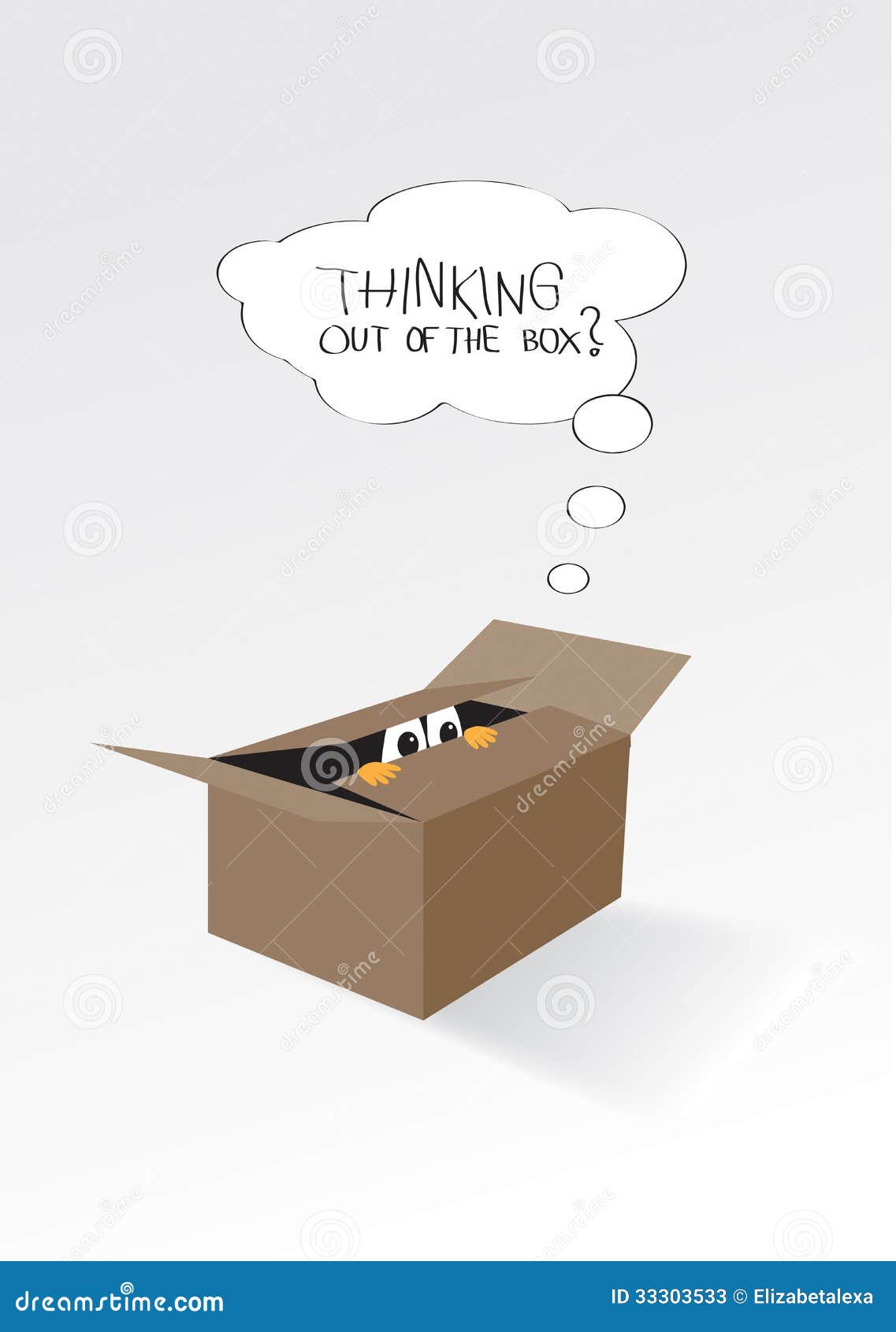 Thinking Outside of the Box Stock Vector - Illustration of solution ...