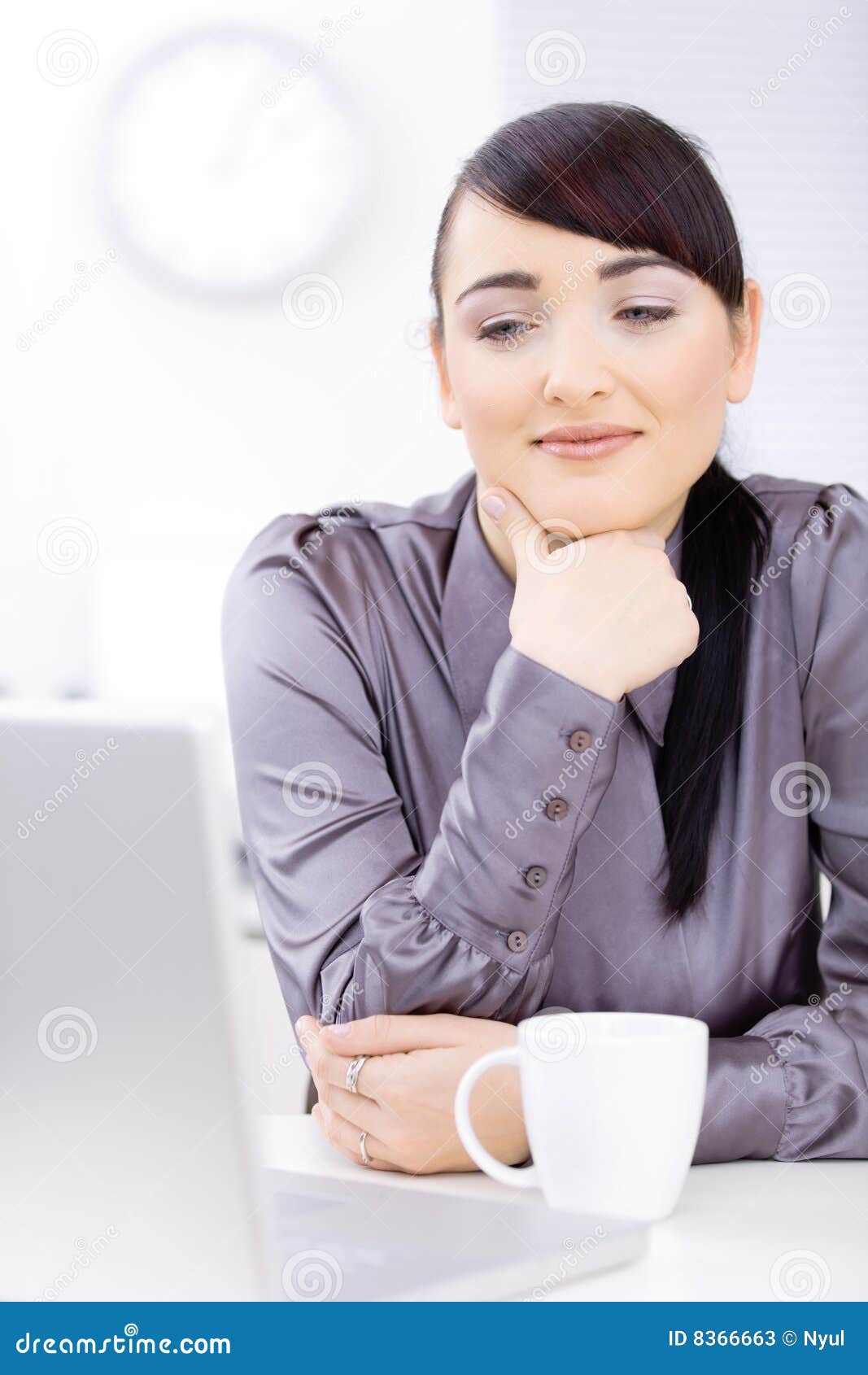 Thinking over coffee stock image. Image of brown, color - 8366663