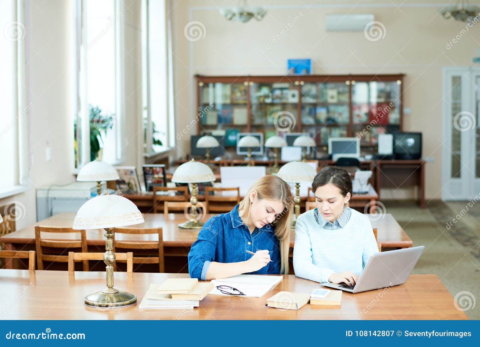 Thinking Over Research Project Stock Image - Image of project, browsing ...