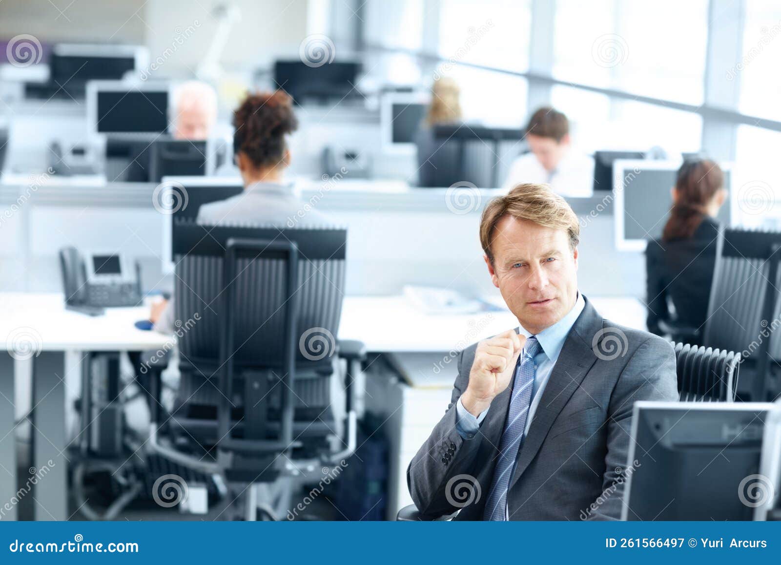 Thinking Over a Tricky Corporate Problem. Focused Mature Businessman ...