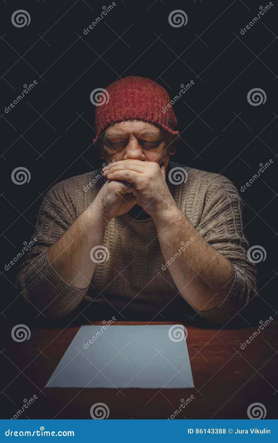 Thinking about the past stock photo. Image of male, manly - 86143388