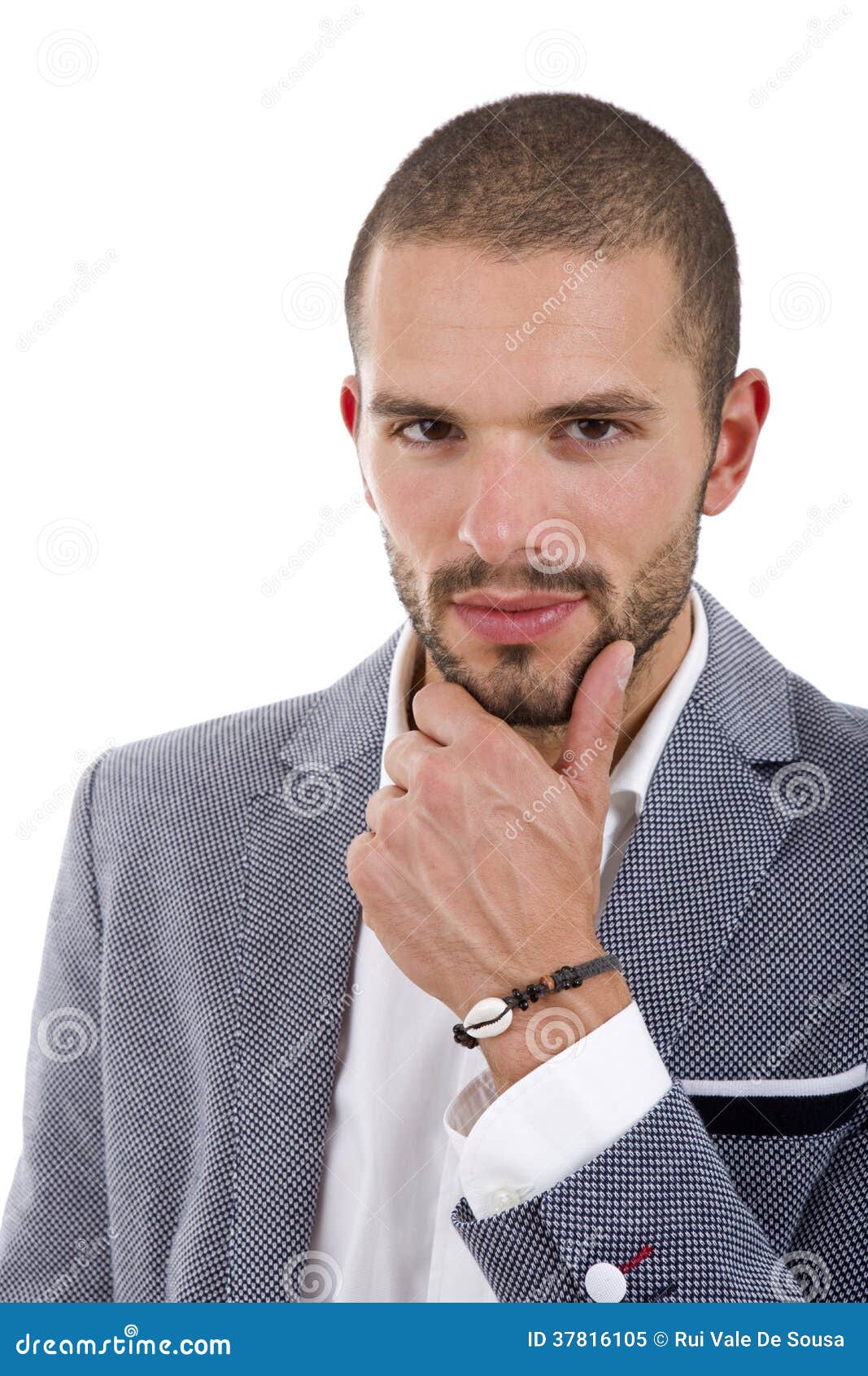 Thinking stock image. Image of beautiful, charming, casual - 37816105