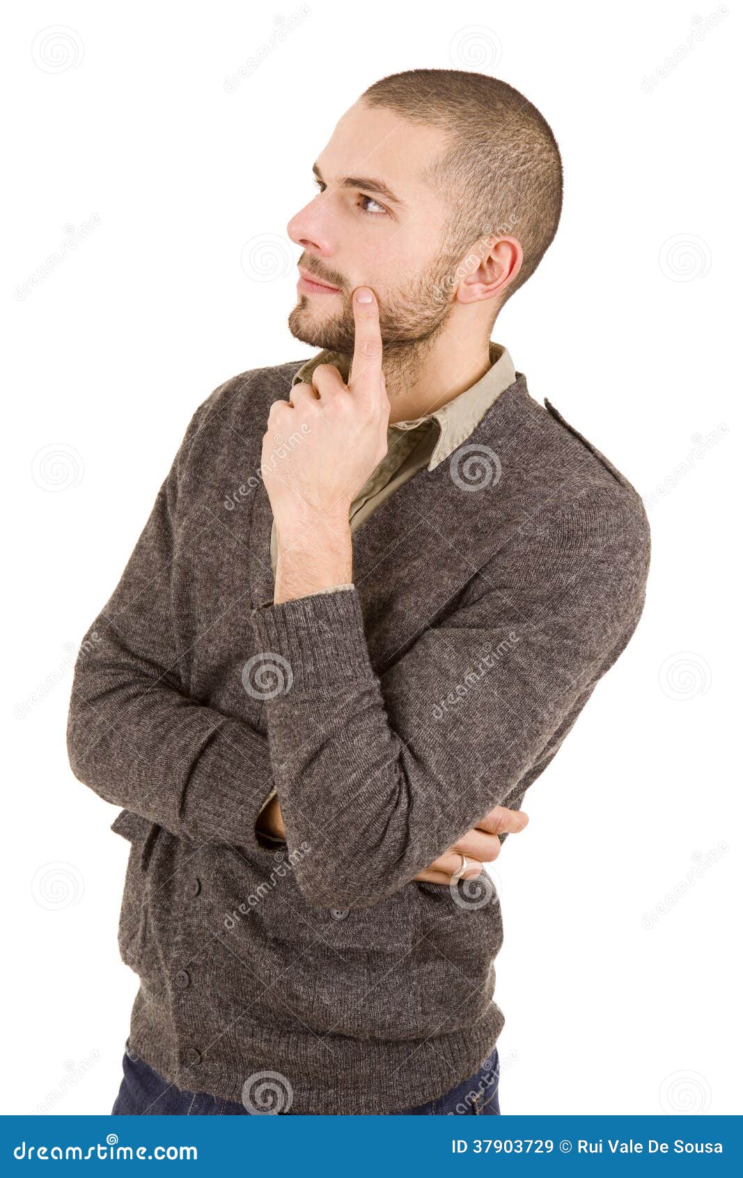 Thinking stock image. Image of pensive, caucasian, attractive - 37903729