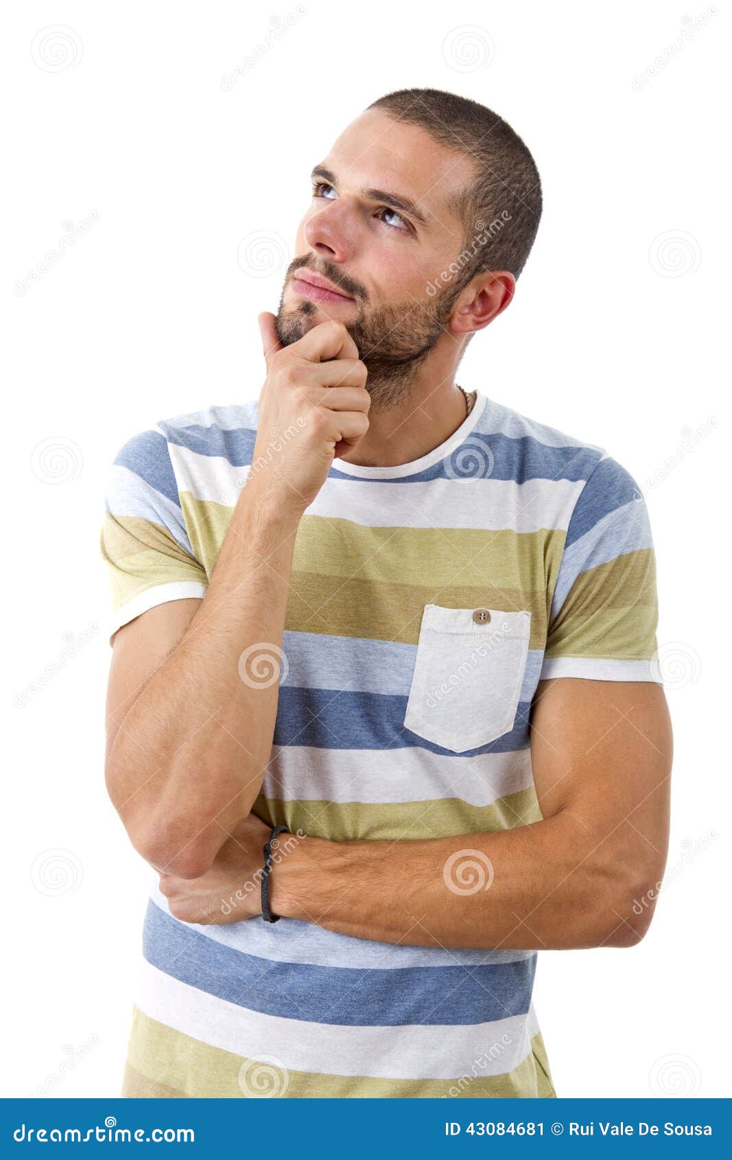 Thinking stock image. Image of cool, male, pensive, casual - 43084681