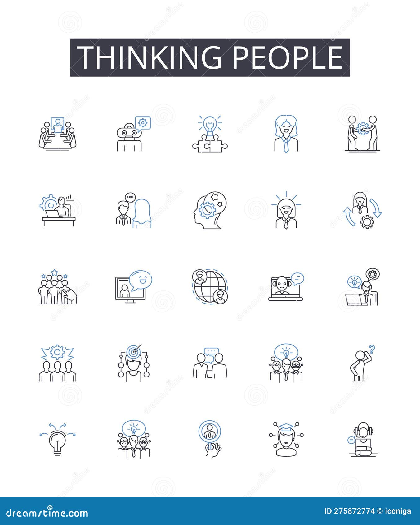 Cogitators Line Icons Collection. Artificial, Intelligence, Cognition ... Cogitators Line Icons Collection. Artificial, Intelligence, Cognition ...