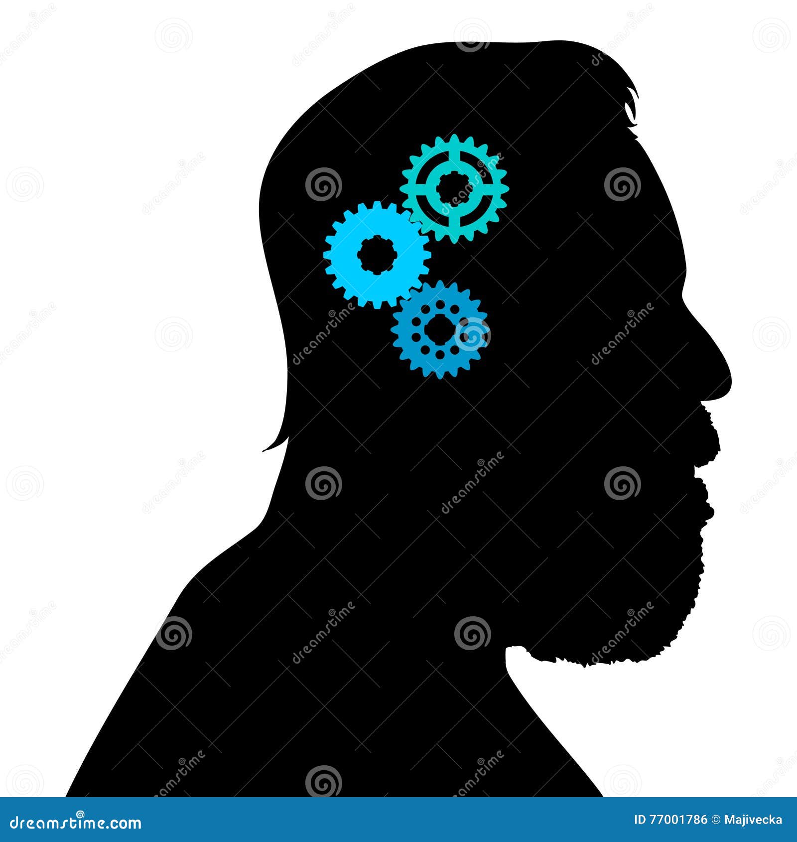 Thinking person stock vector. Illustration of graphic - 77001786