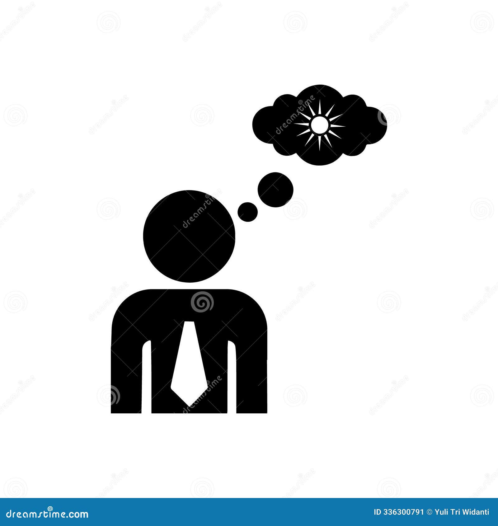 Thinking Person Icon, S Illustration Stock Illustration - Illustration of gear, education: 336300791