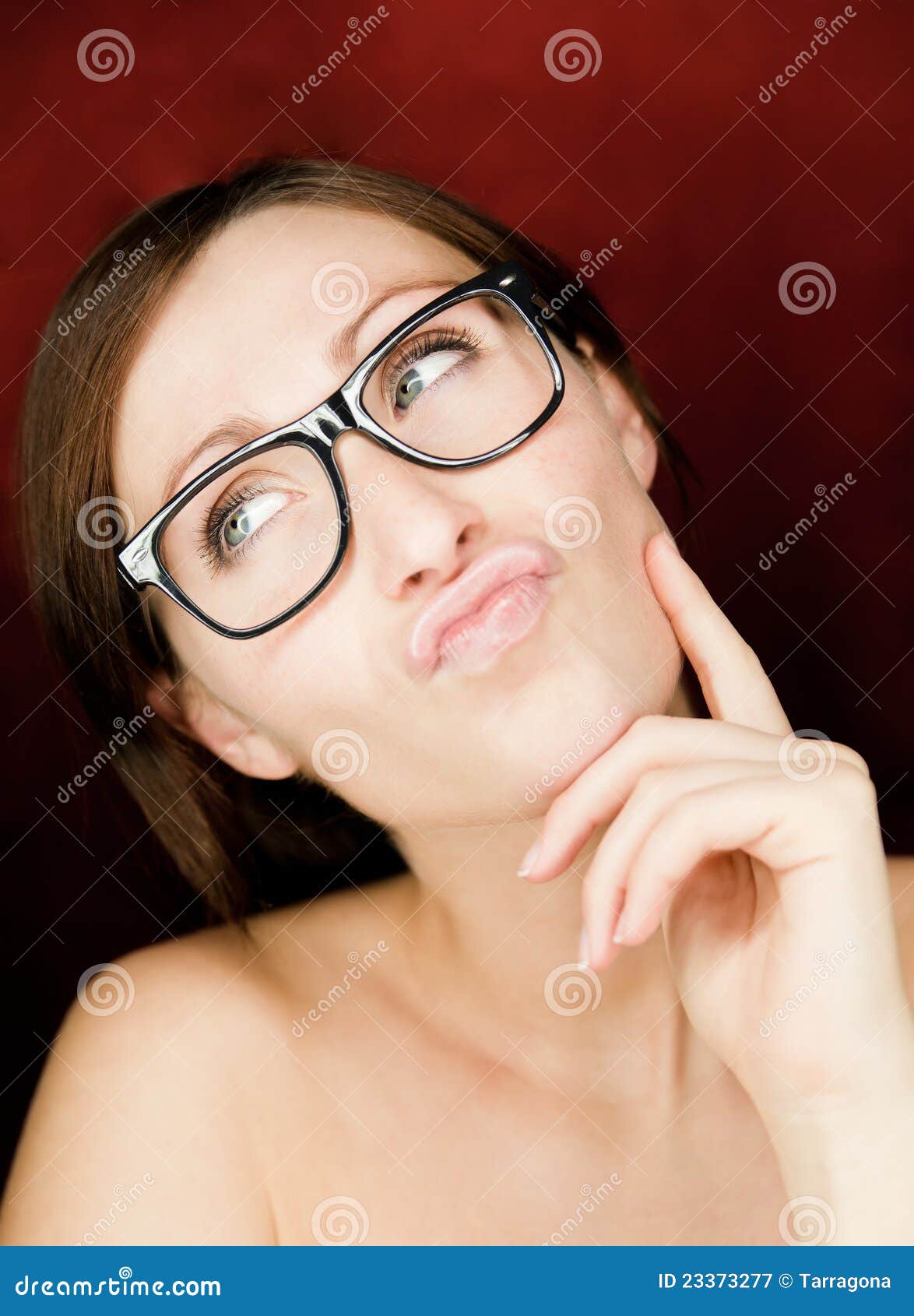 Thinking portrait stock image. Image of happy, modern - 23373277