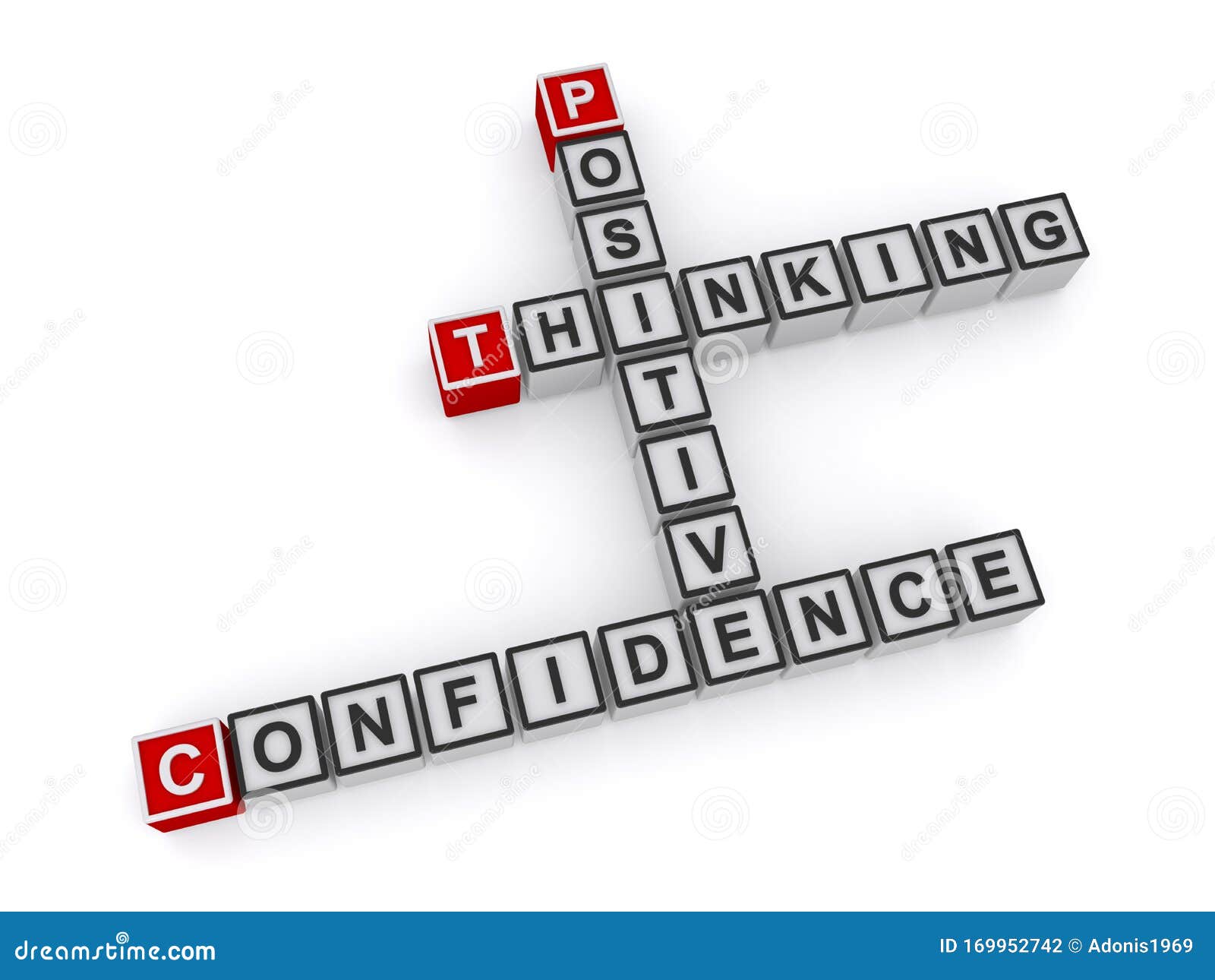 Thinking Positive Confidence on White Stock Illustration - Illustration ...