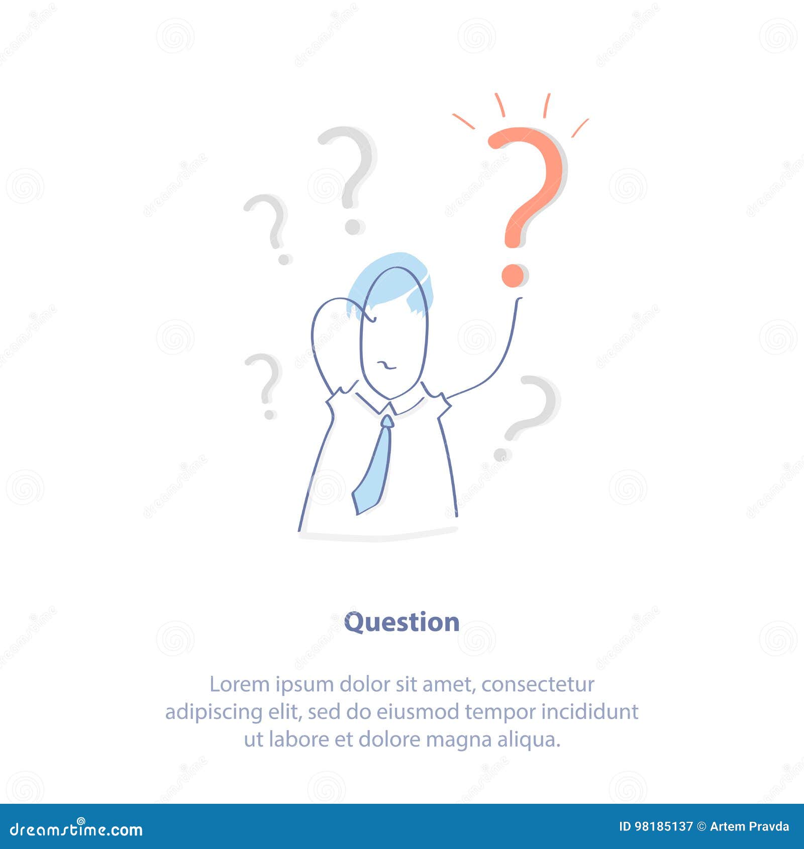 Pop Art Doubtful Business Woman Standing In Front Of A Brick Wall ...