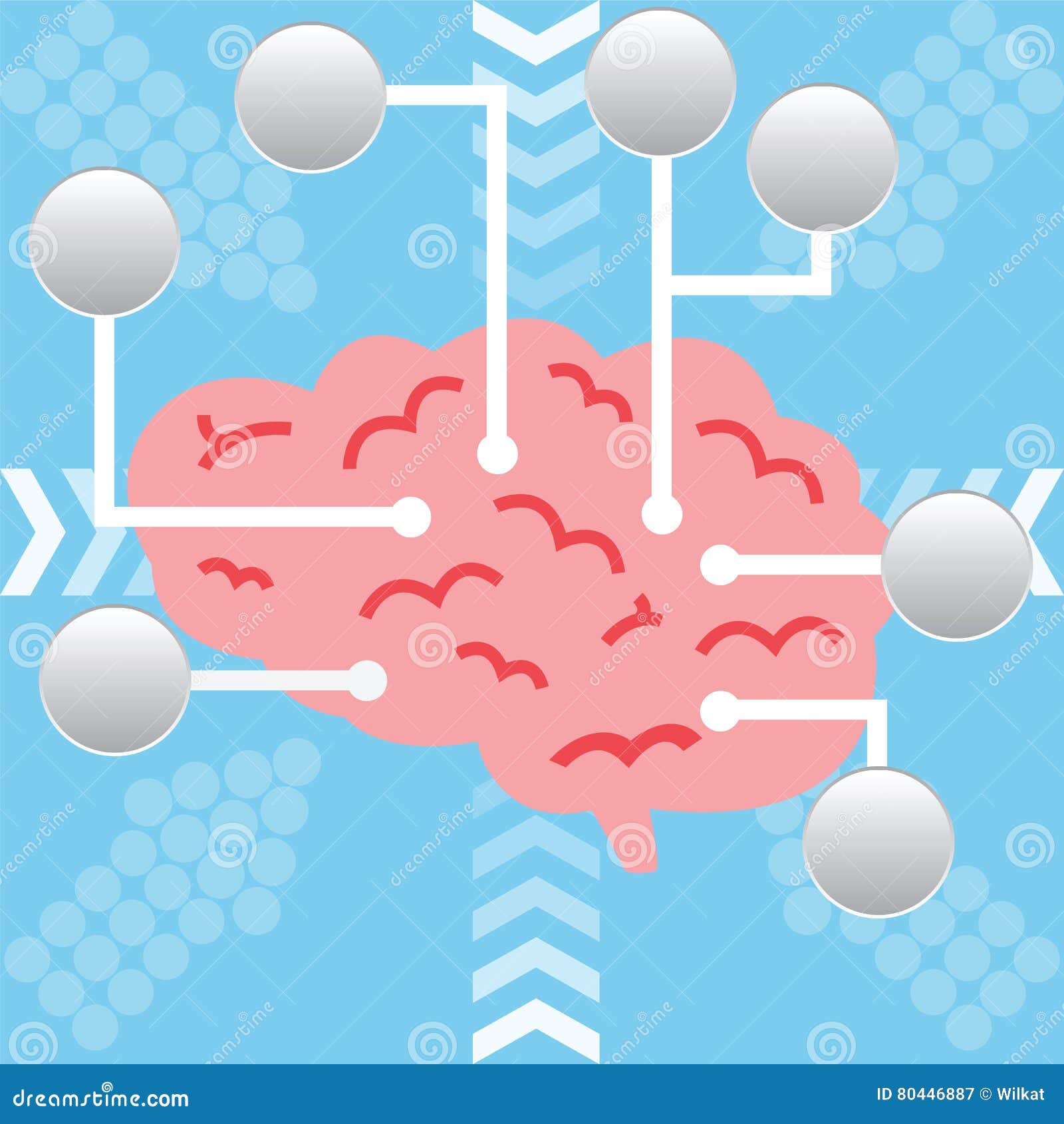 Thinking Process, Brainstorming, Brain Activity and Arrow Stock Vector ...