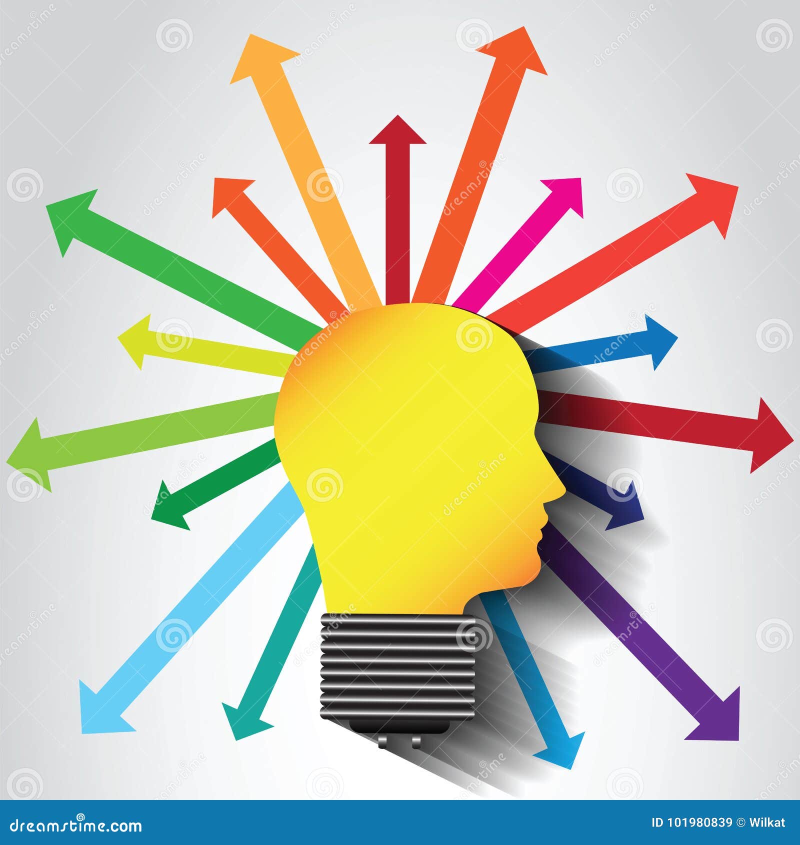 Thinking Process, Brainstorming,create Ideas - Vector Stock Vector ...