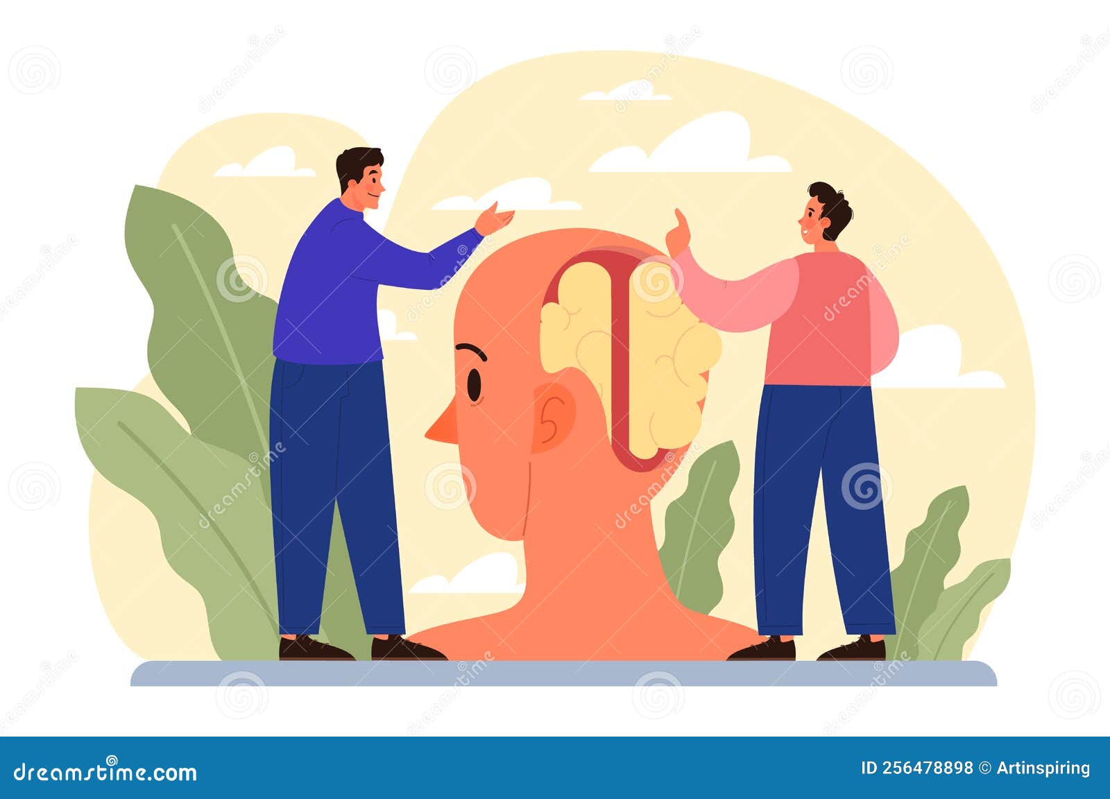 Thinking Process. Character Full of Thoughts Searching for an Answer ...