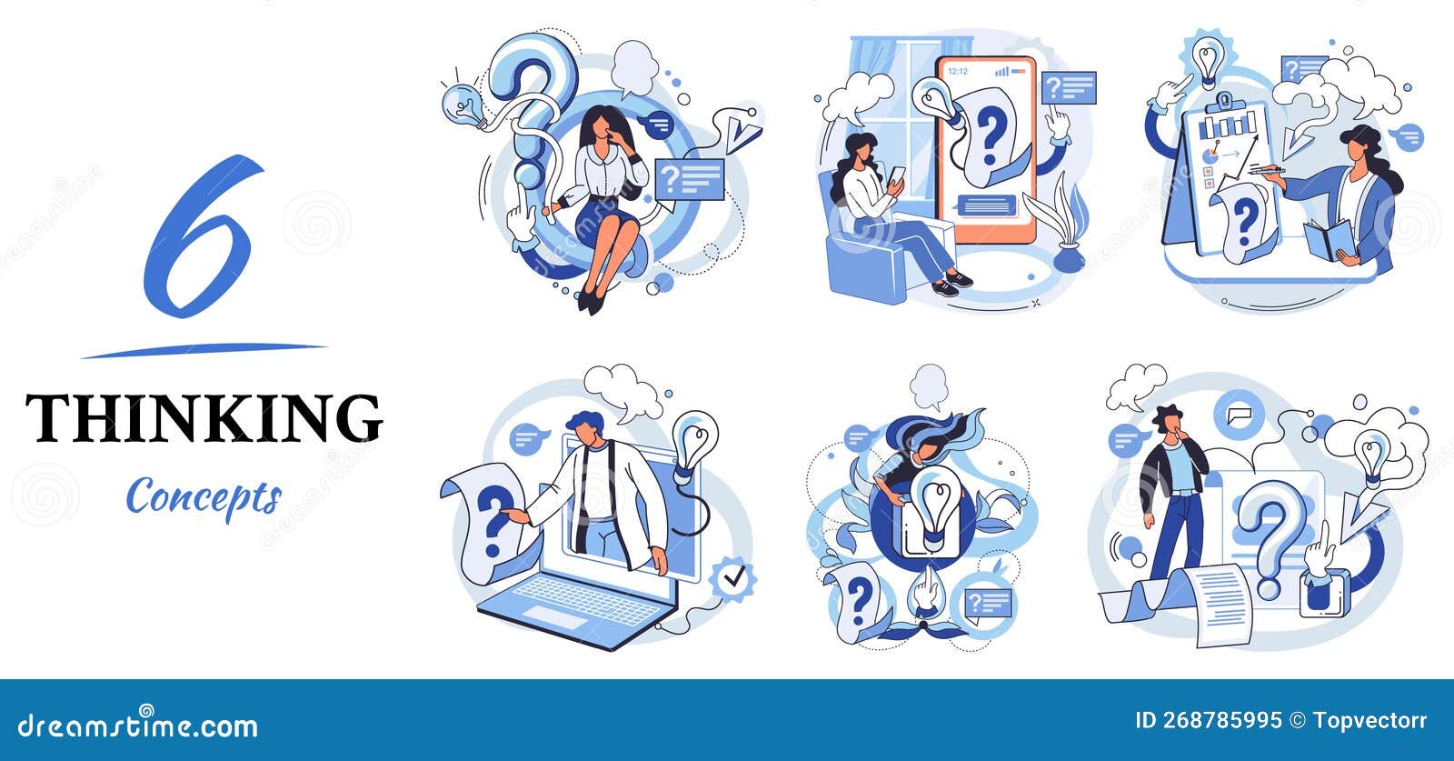 Problem Solving Concept, Man Wondering or Thinking, Planning or ...