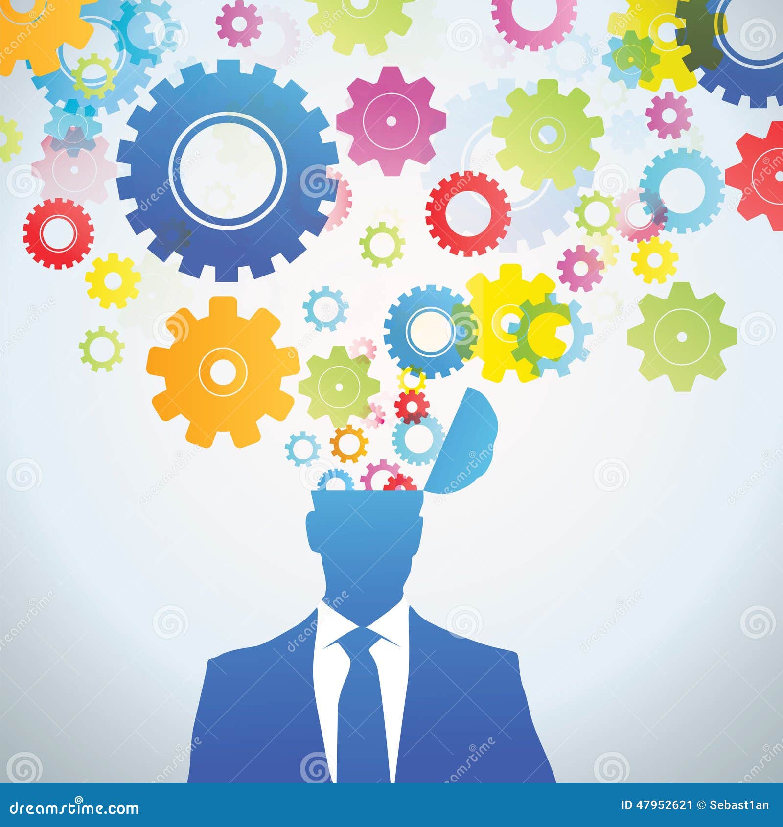 Thinking Process stock vector. Illustration of human - 47952621