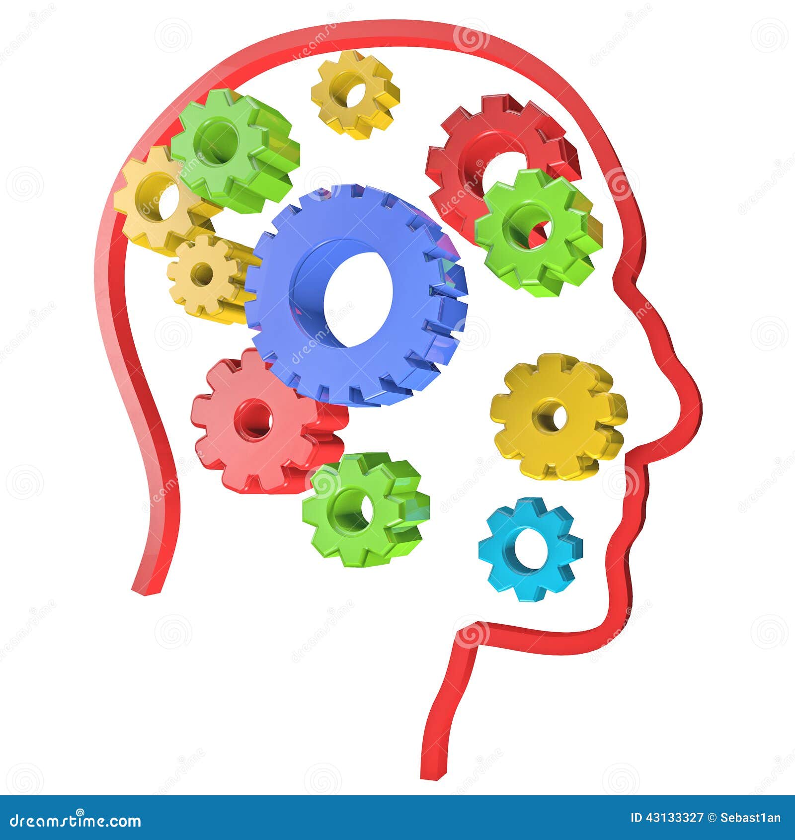 Thinking Process stock illustration. Illustration of concepts - 43133327
