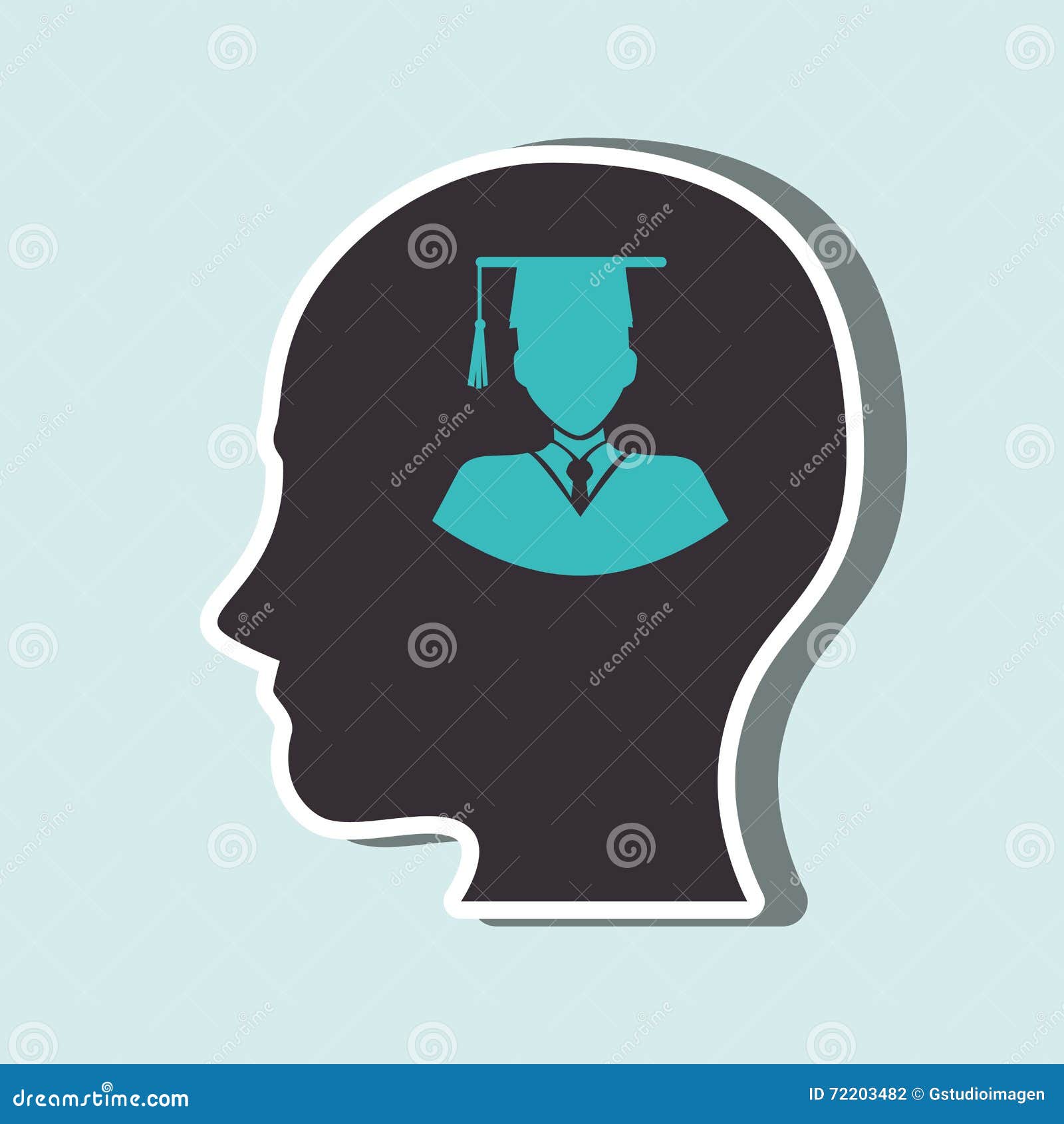 Thinking profile design stock illustration. Illustration of idea - 72203482