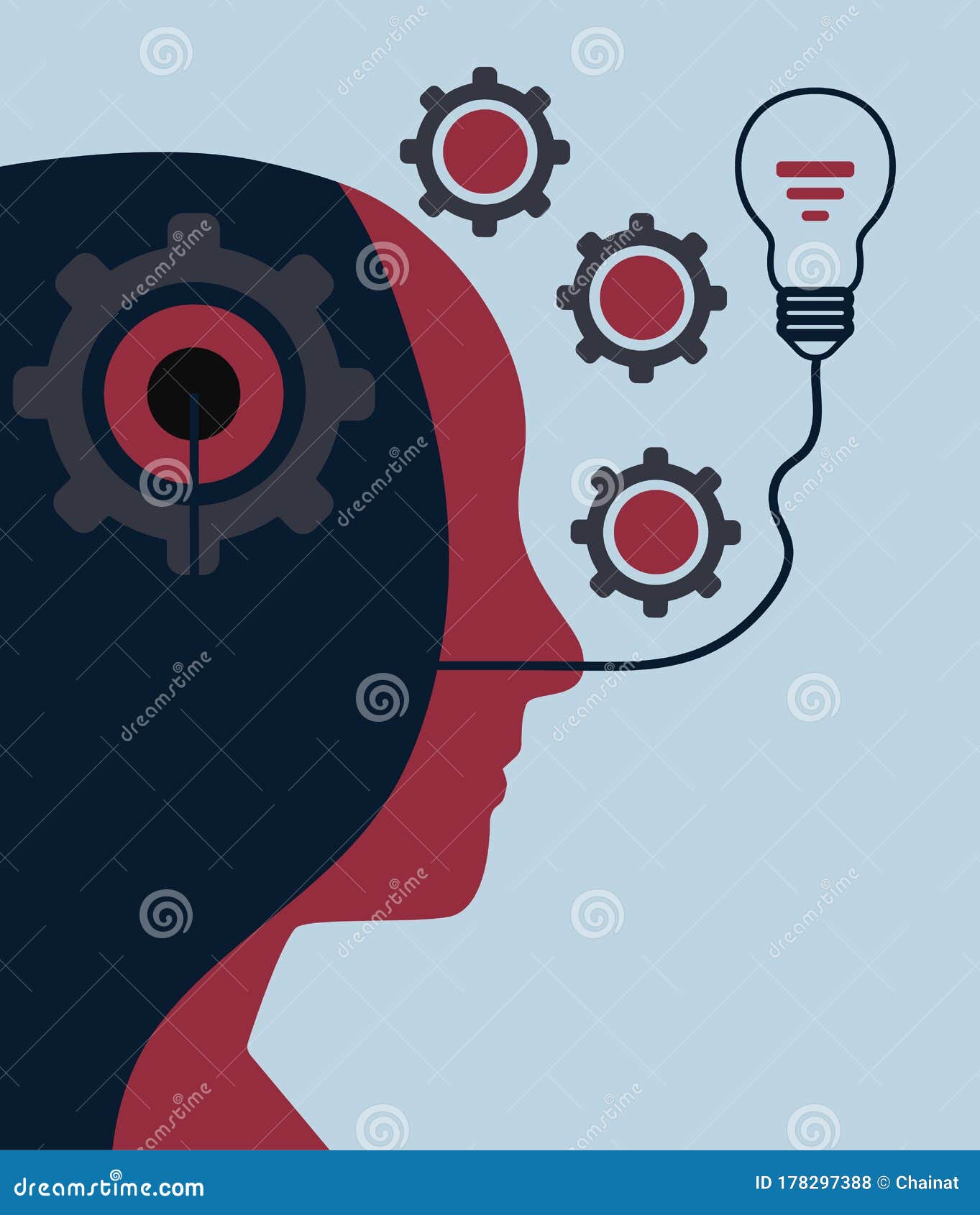 Thinking Progress Concept and Ideas Stock Vector - Illustration of ...