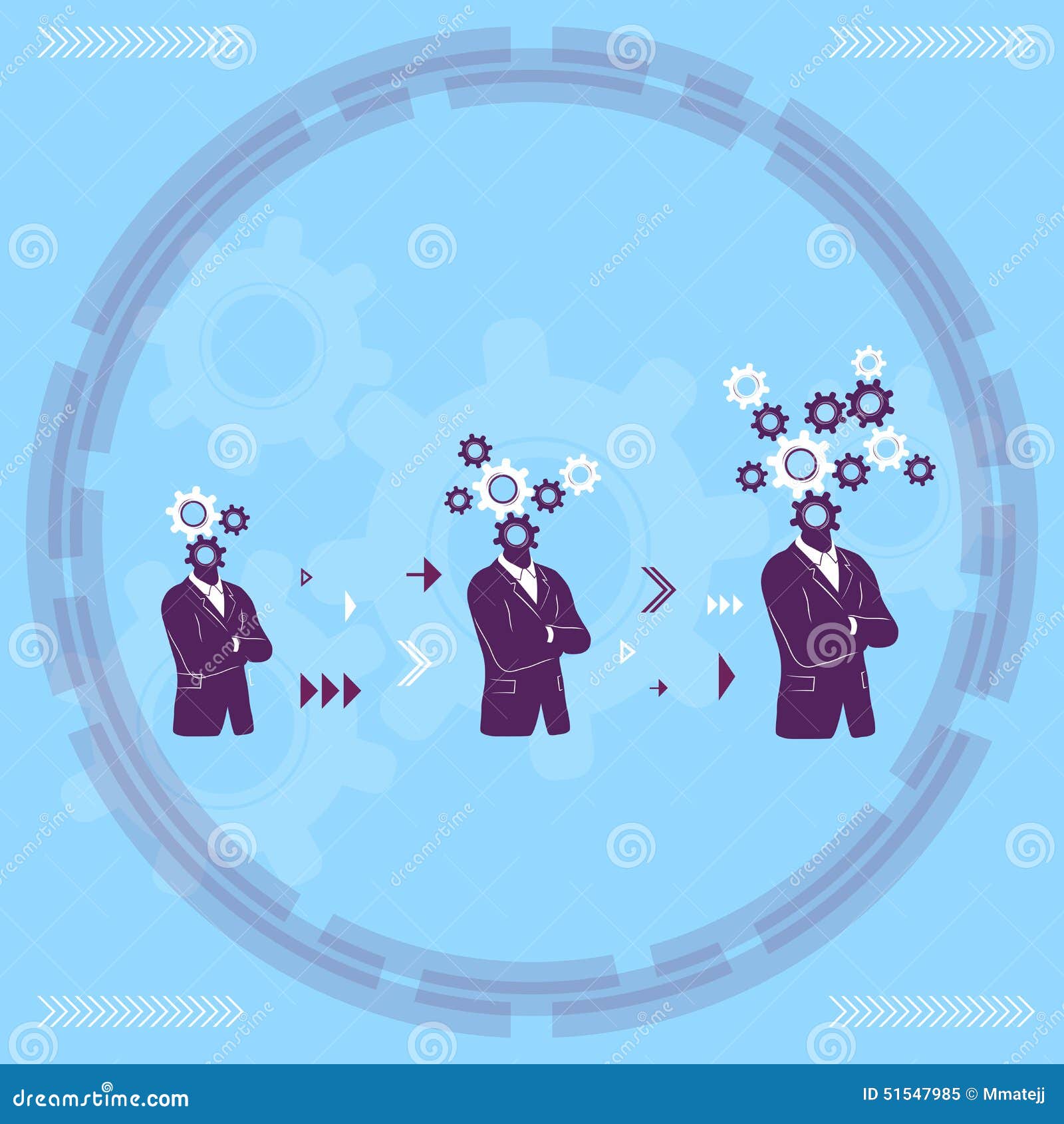 Thinking Progress and Growth Stock Vector - Illustration of development ...