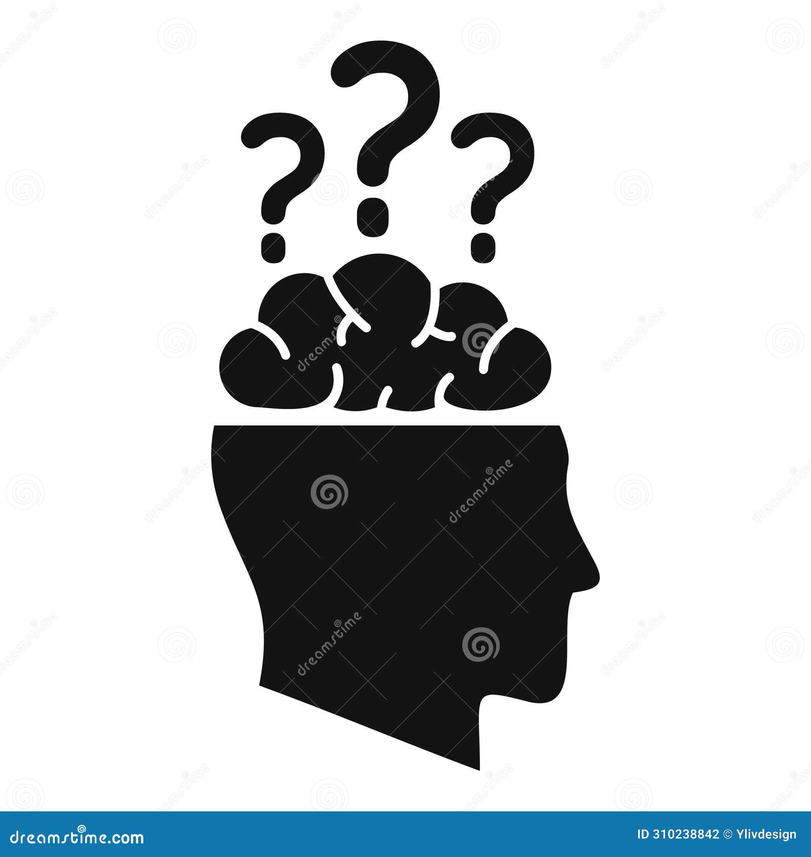 Thinking Question Idea Icon Simple Vector. Reason Solution Stock Vector ...