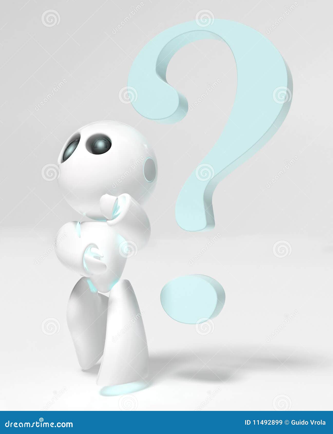 Thinking robot stock illustration. Illustration of business - 11492899