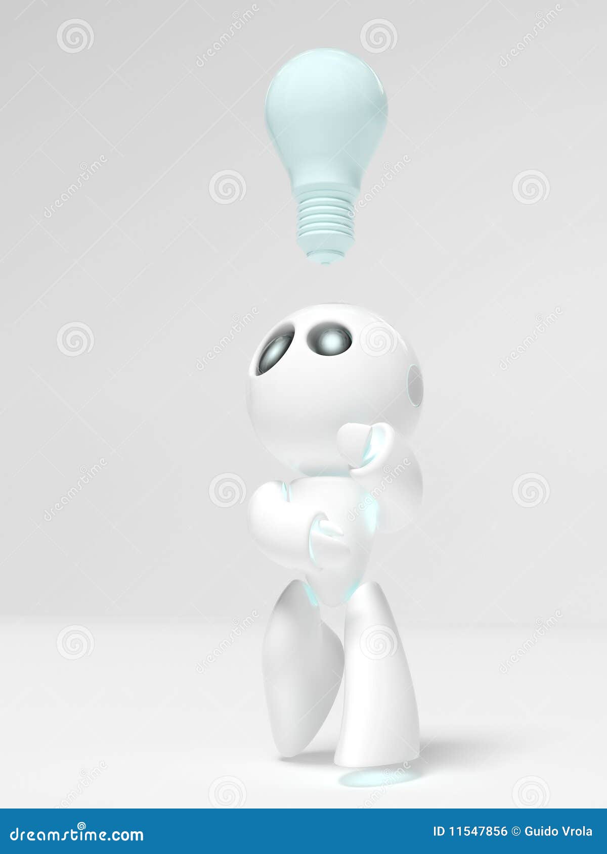 Thinking robot stock illustration. Illustration of thinking - 11547856