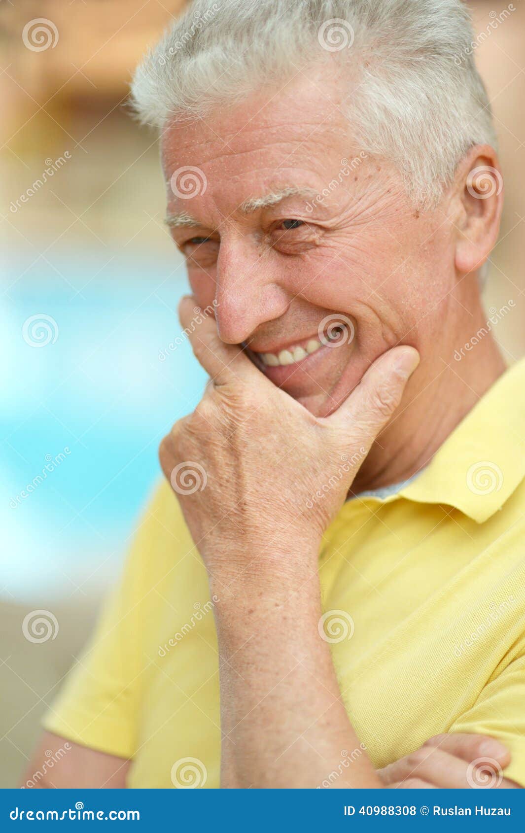 Thinking senior man stock photo. Image of kindness, people - 40988308