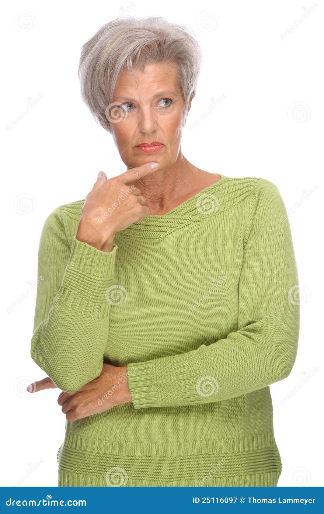 Thinking senior woman stock image. Image of thinking - 25116097