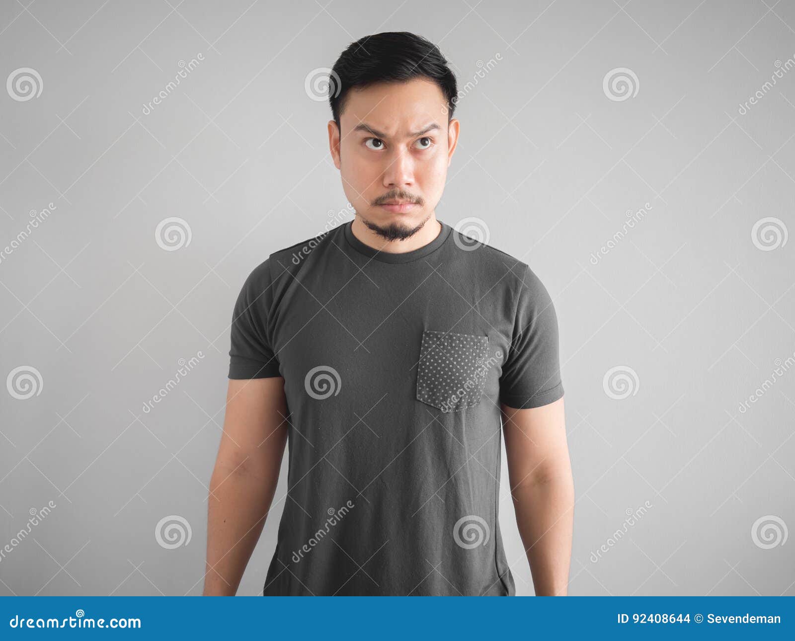 Thinking and Serious Man Standing. Stock Photo - Image of frustration ...