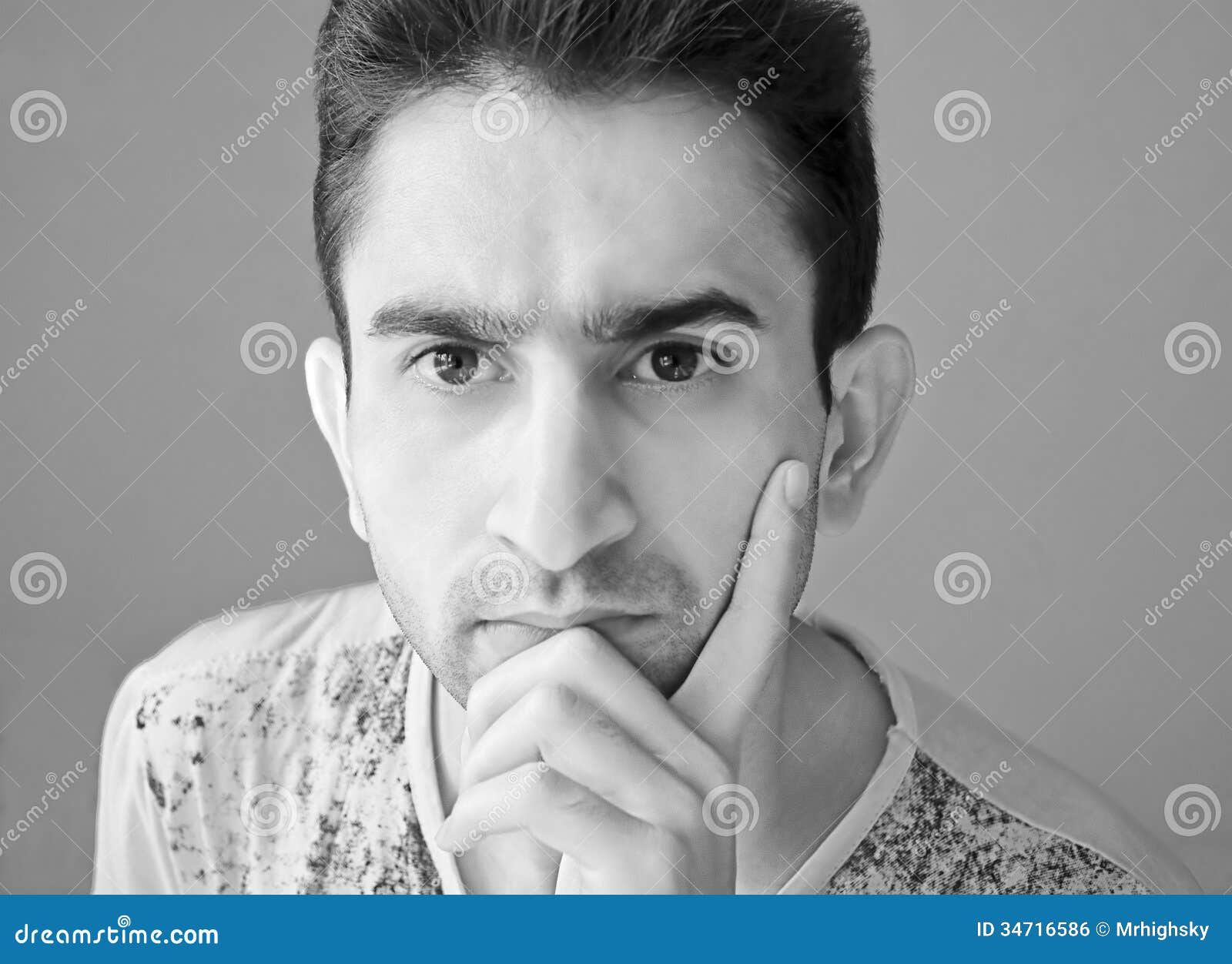 Thinking seriously stock photo. Image of planing, issue - 34716586