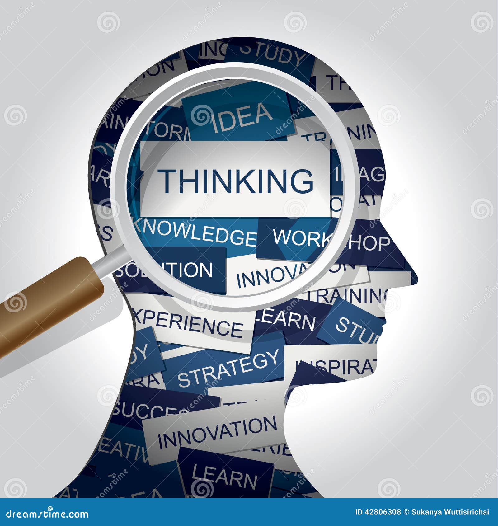 Thinking- stock vector. Illustration of communications - 42806308