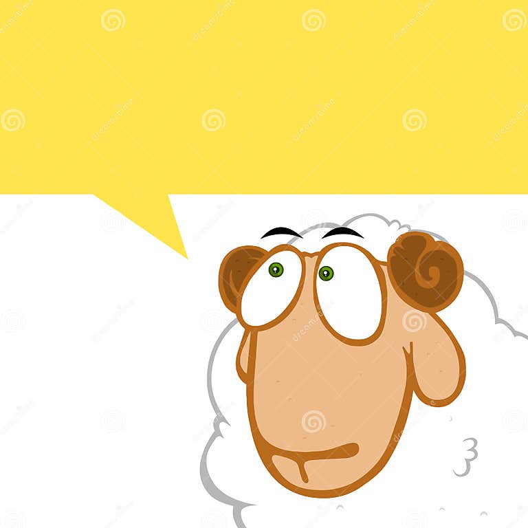Thinking sheep stock illustration. Illustration of green - 10586640
