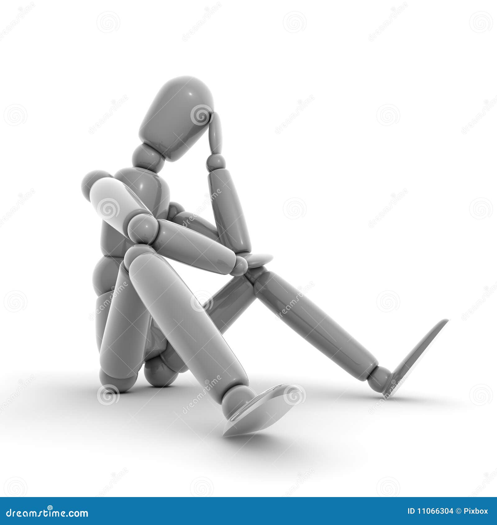 Thinking Shiny Grey stock illustration. Illustration of render - 11066304