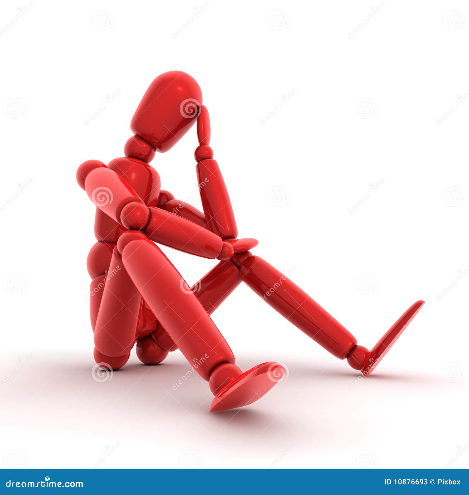 Thinking Shiny Red stock illustration. Illustration of design - 10876693