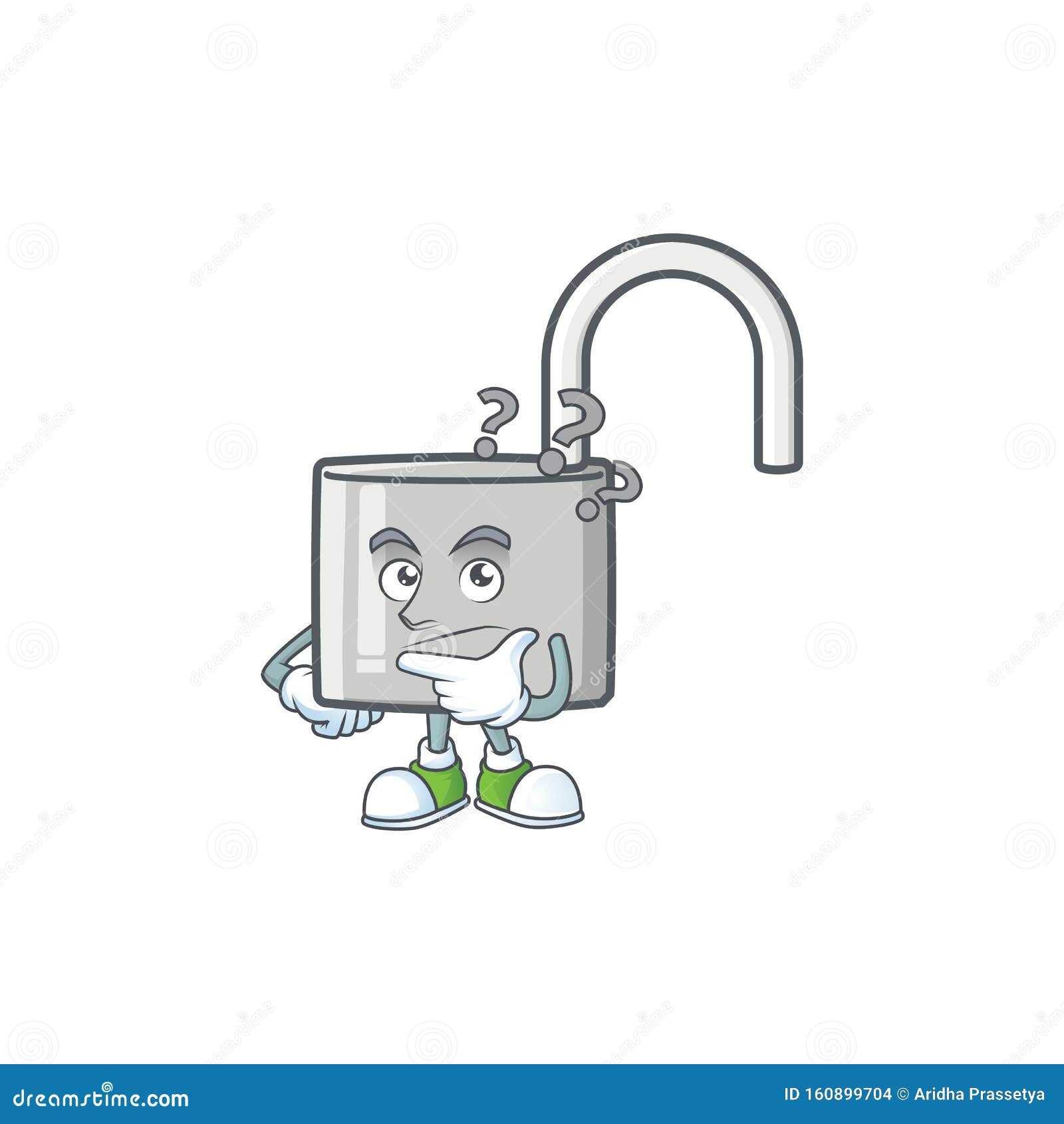 Thinking Silver Unlock Key for Security Private Stock Vector ...