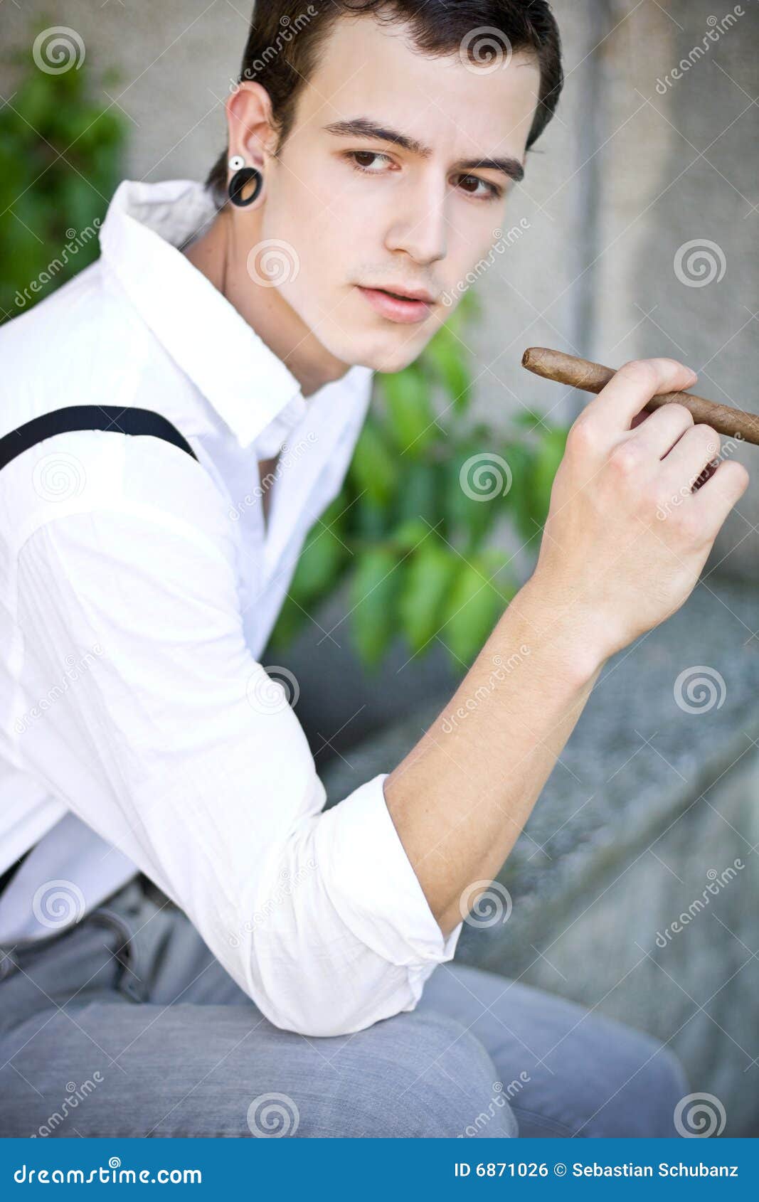 Thinking and smoking stock photo. Image of hands, elegant - 6871026
