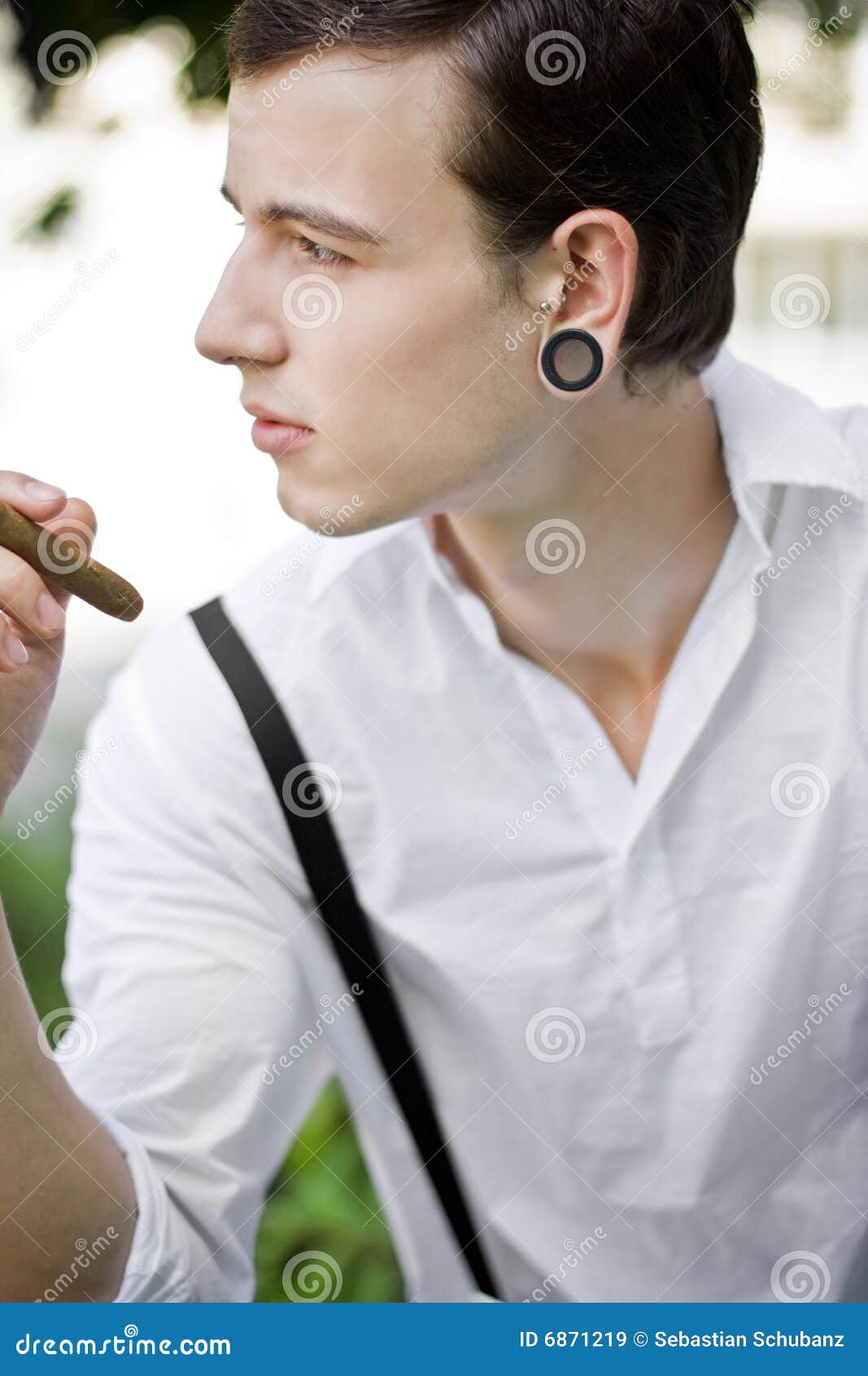 Thinking and smoking stock image. Image of hands, cigarette - 6871219