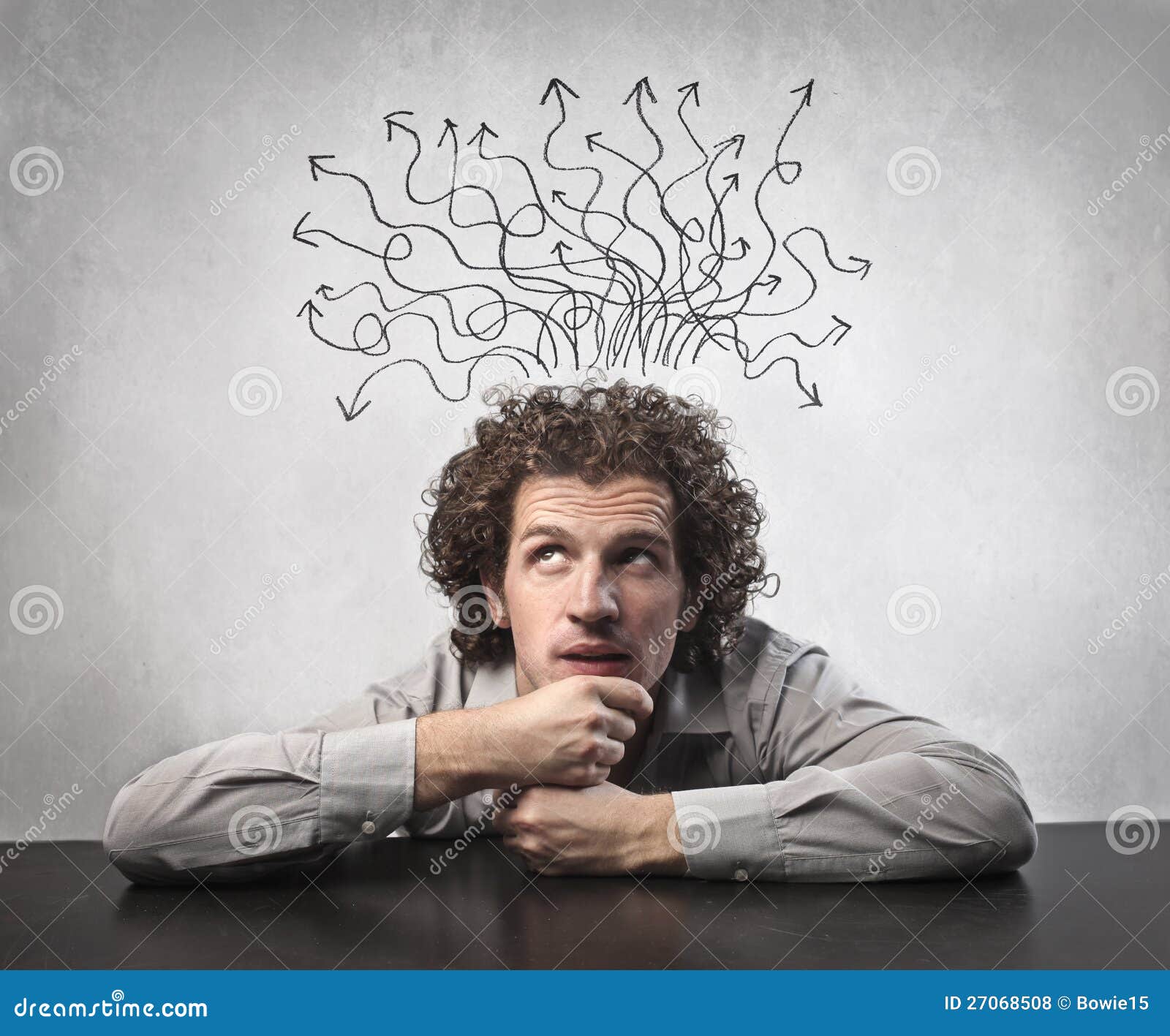 Thinking a Solution stock photo. Image of sitting, brain - 27068508