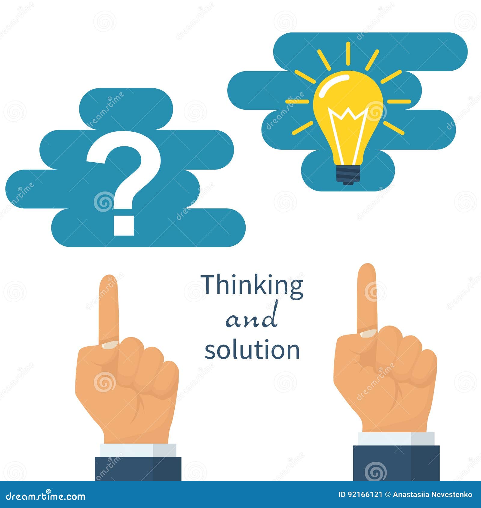 Thinking and Solution Concept Stock Vector - Illustration of challenge ...