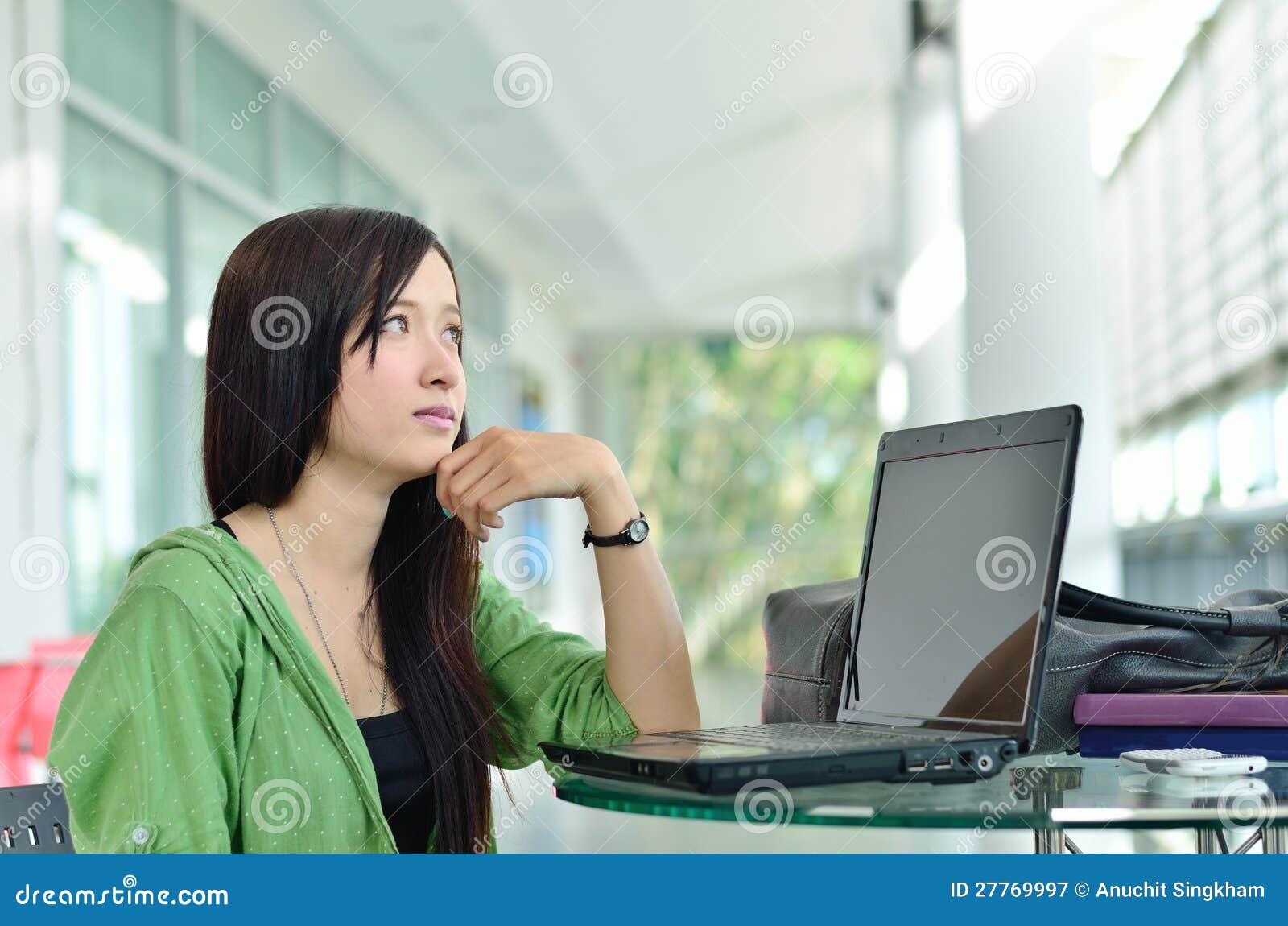 Thinking something stock image. Image of computer, black - 27769997