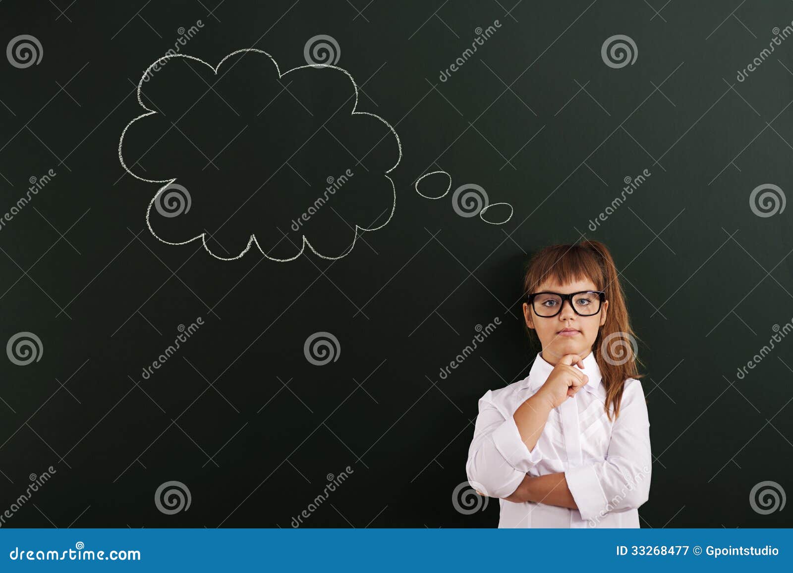 Thinking about something stock image. Image of female - 33268477