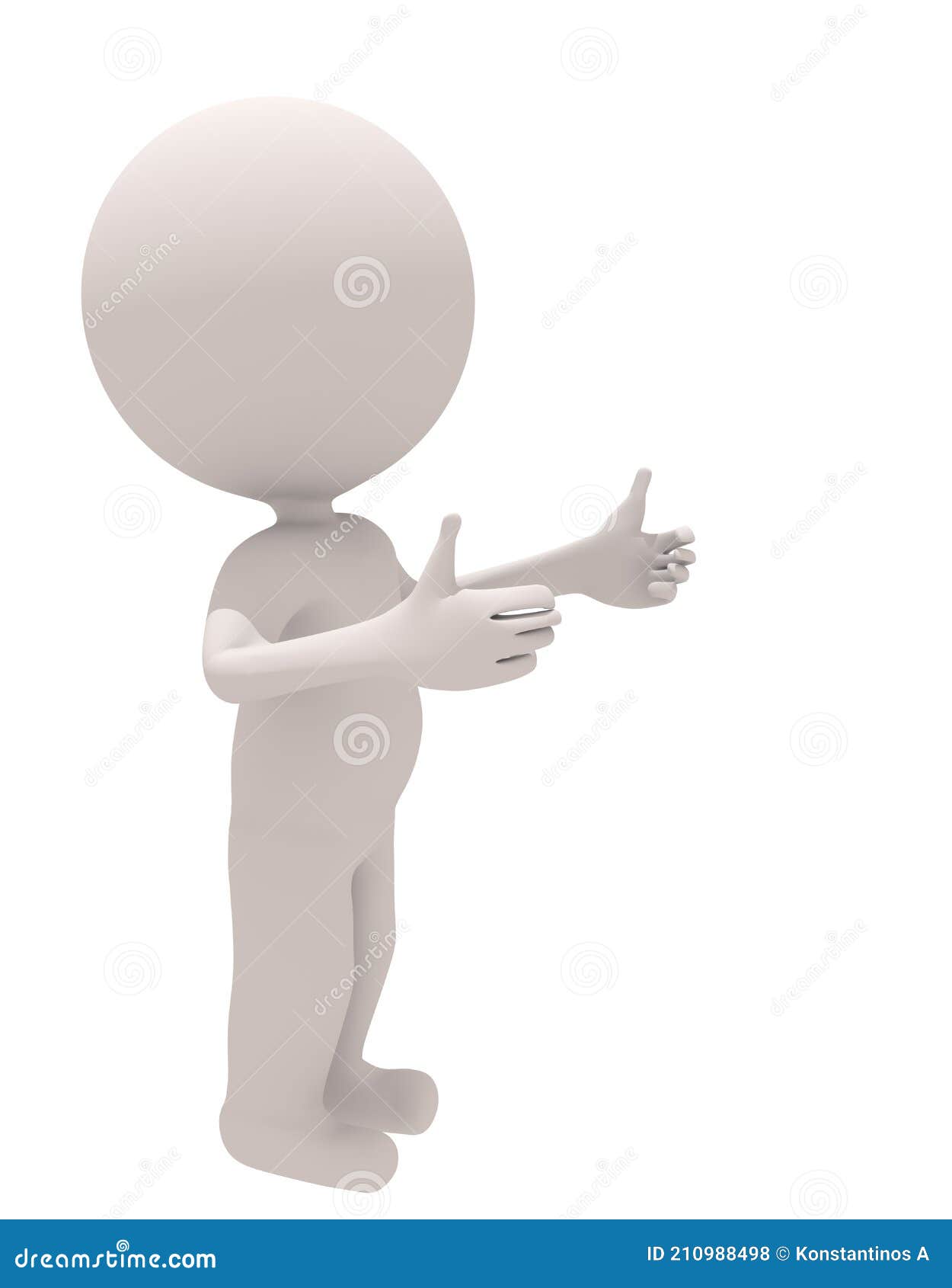 Thinking Speaking Convice Persuade Man 3d Character With Finger Up Like ...