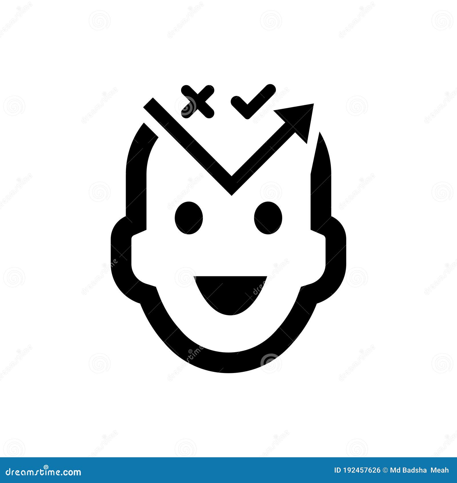 Thinking Strategy Icon stock vector. Illustration of vector - 192457626