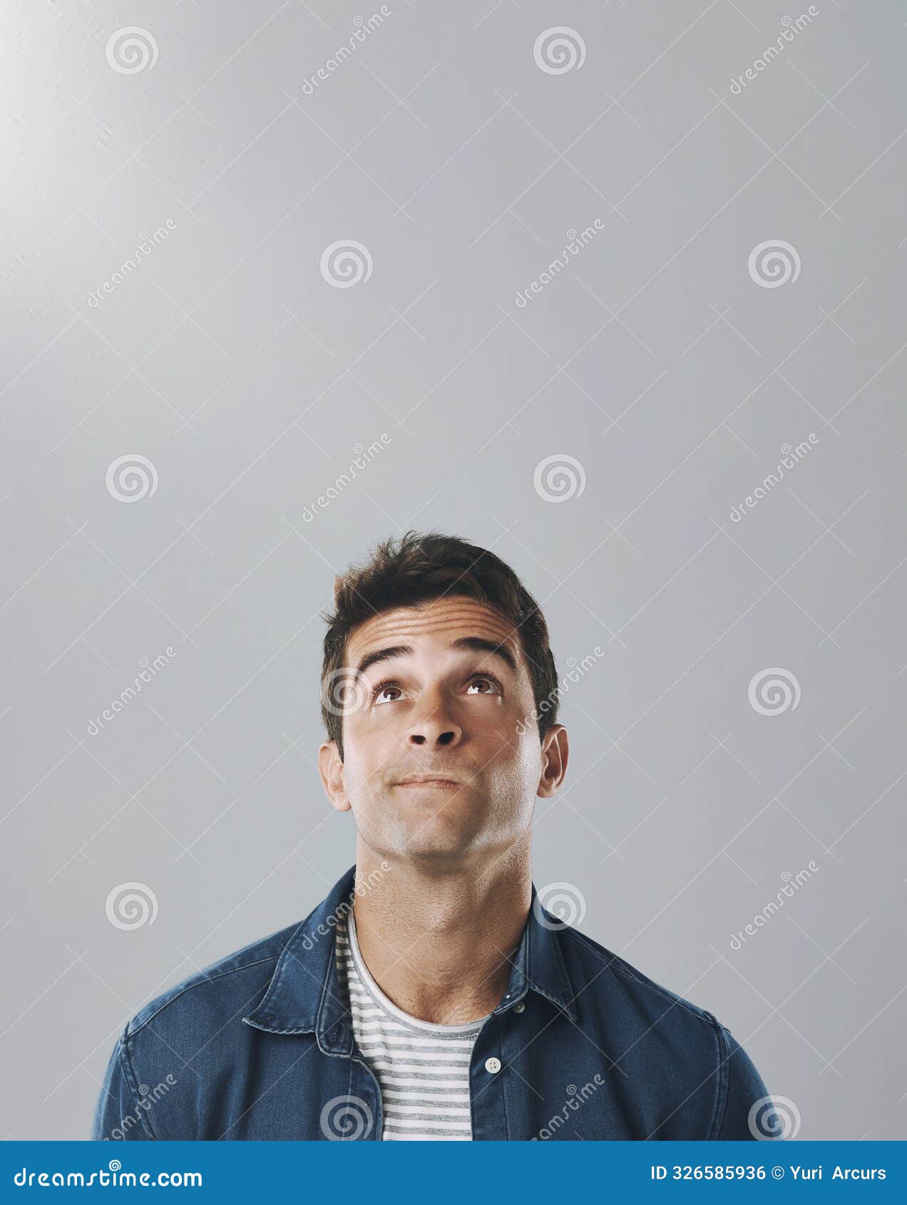 Thinking, Studio and Man with Confusion, Doubt and Remember of Ideas in ...